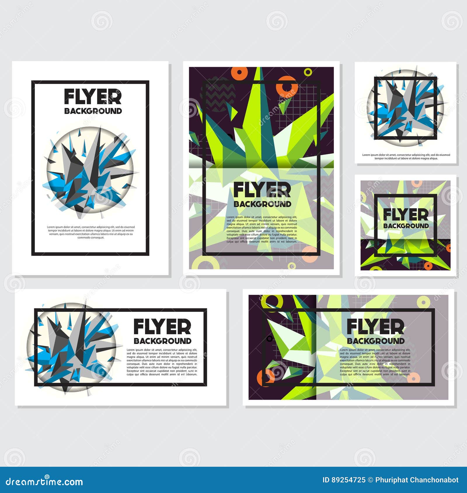 Low Poly Flyer Style Background Design Template Stock Vector ...