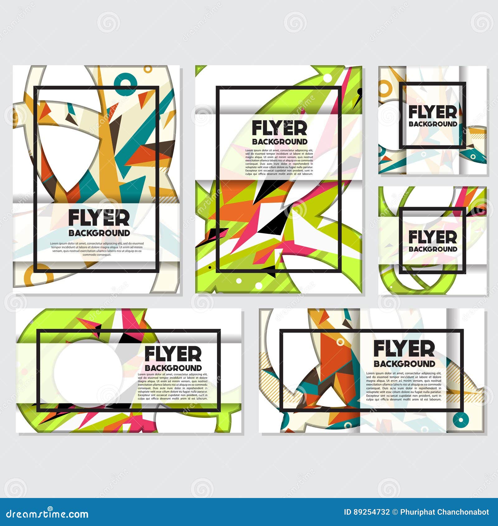 Low Poly Flyer Style Background Design Template Stock Vector ...