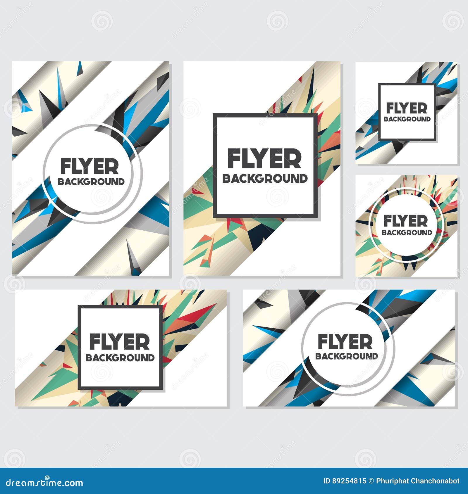 Low Poly Flyer Style Background Design Template Stock Vector ...