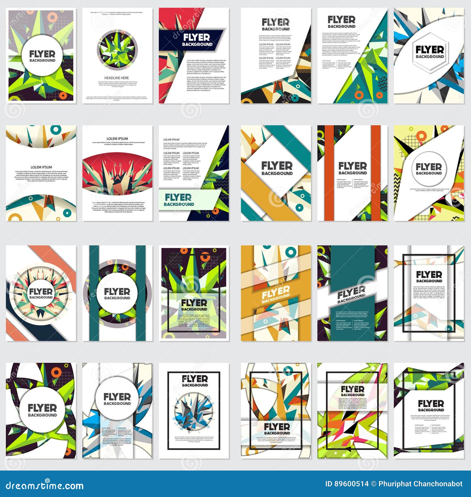 Low Poly Flyer Style Background Design Template Vector Illustration ...