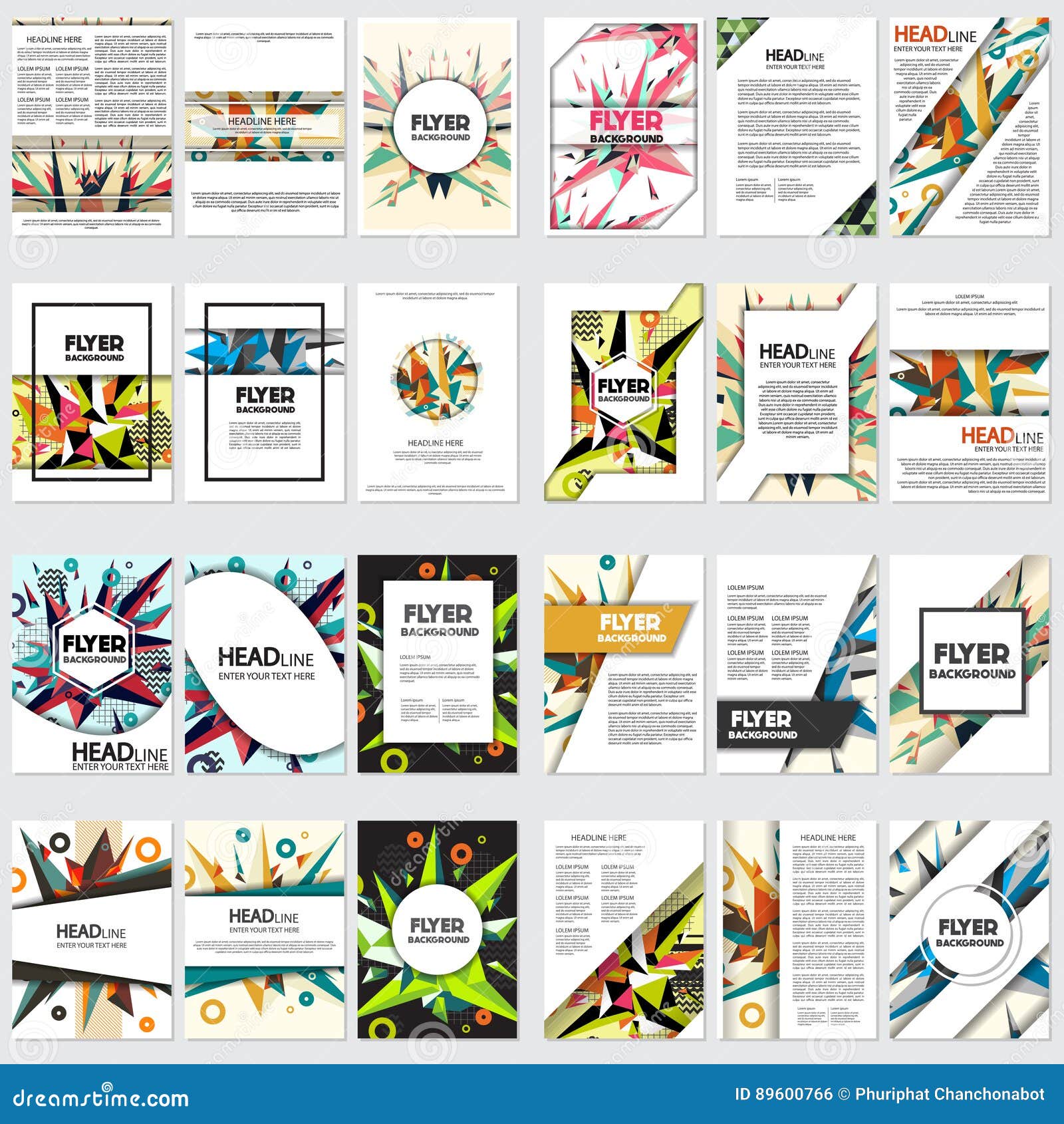 Low Poly Flyer Style Background Design Template Vector Illustration ...