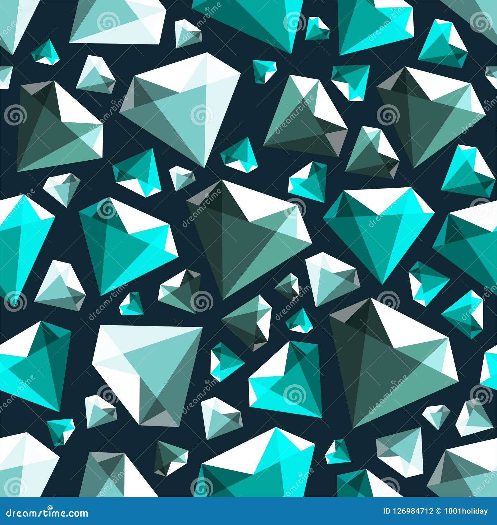 Low Poly Gem Diamond Seamless Vector Pattern Stock Vector ...