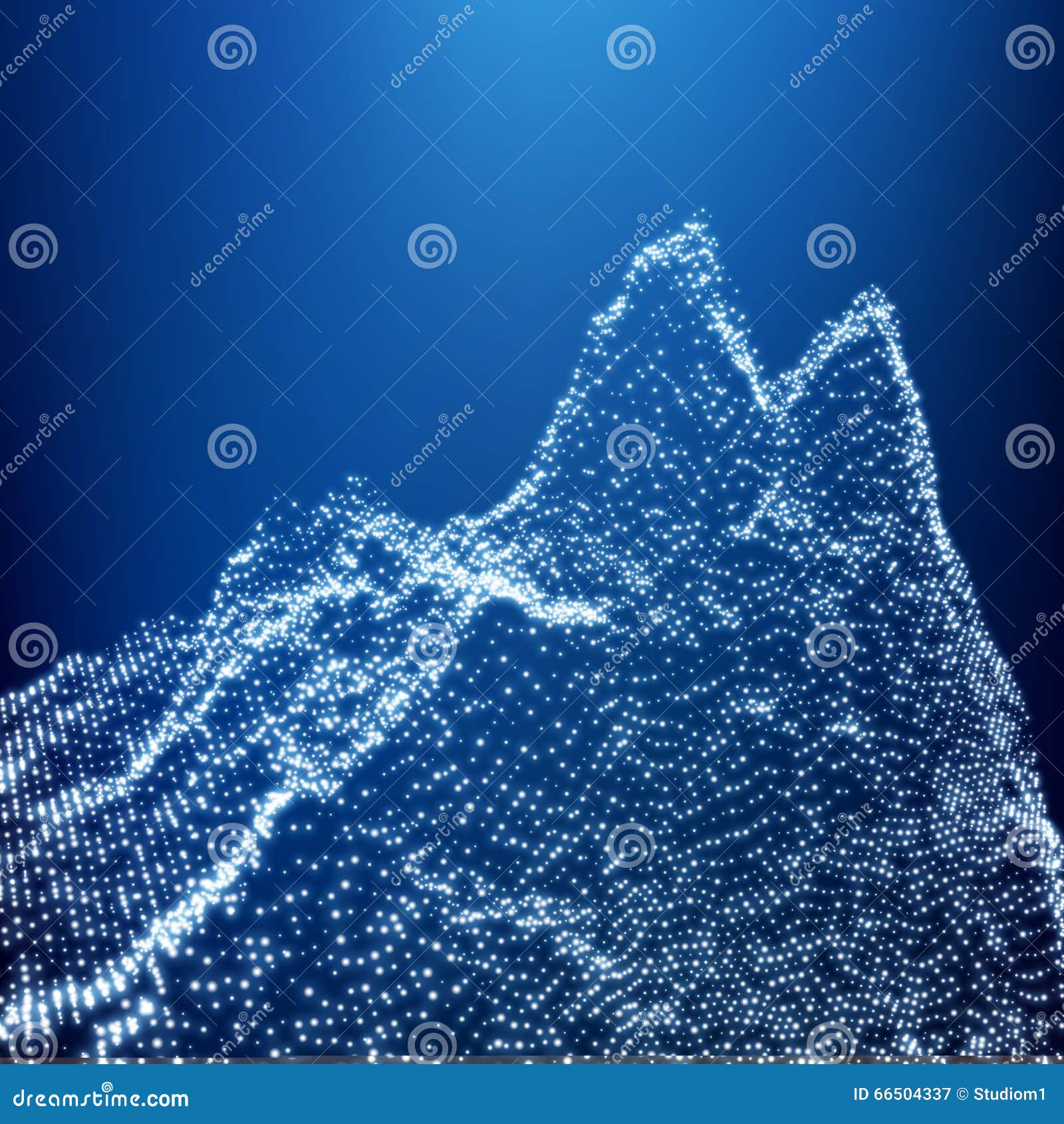 Low Poly Geometric 3D Mountain Landscape. Mountainous Terrain Stock ...