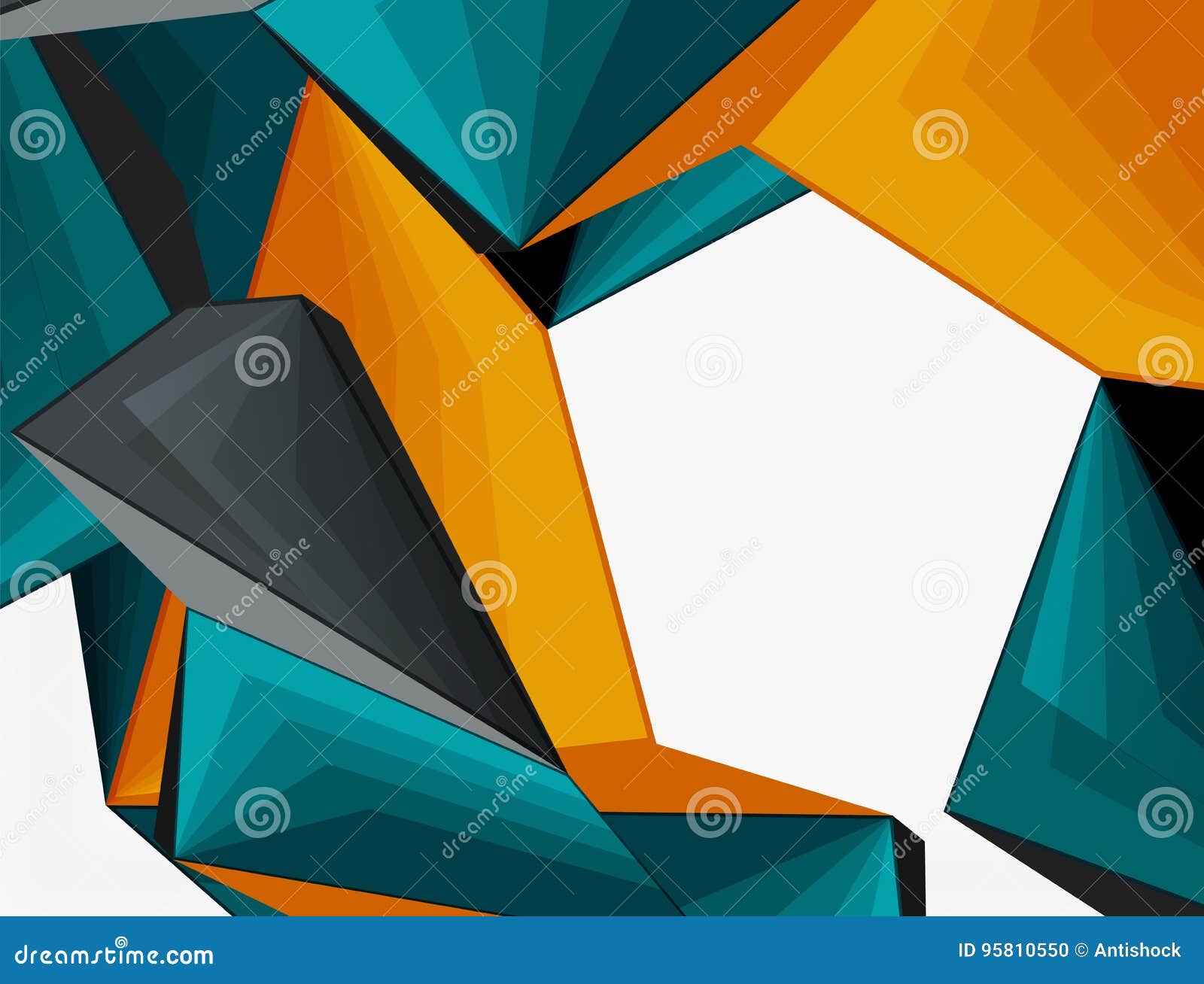 Low Poly Geometric 3d Shape Background Stock Vector - Illustration of ...