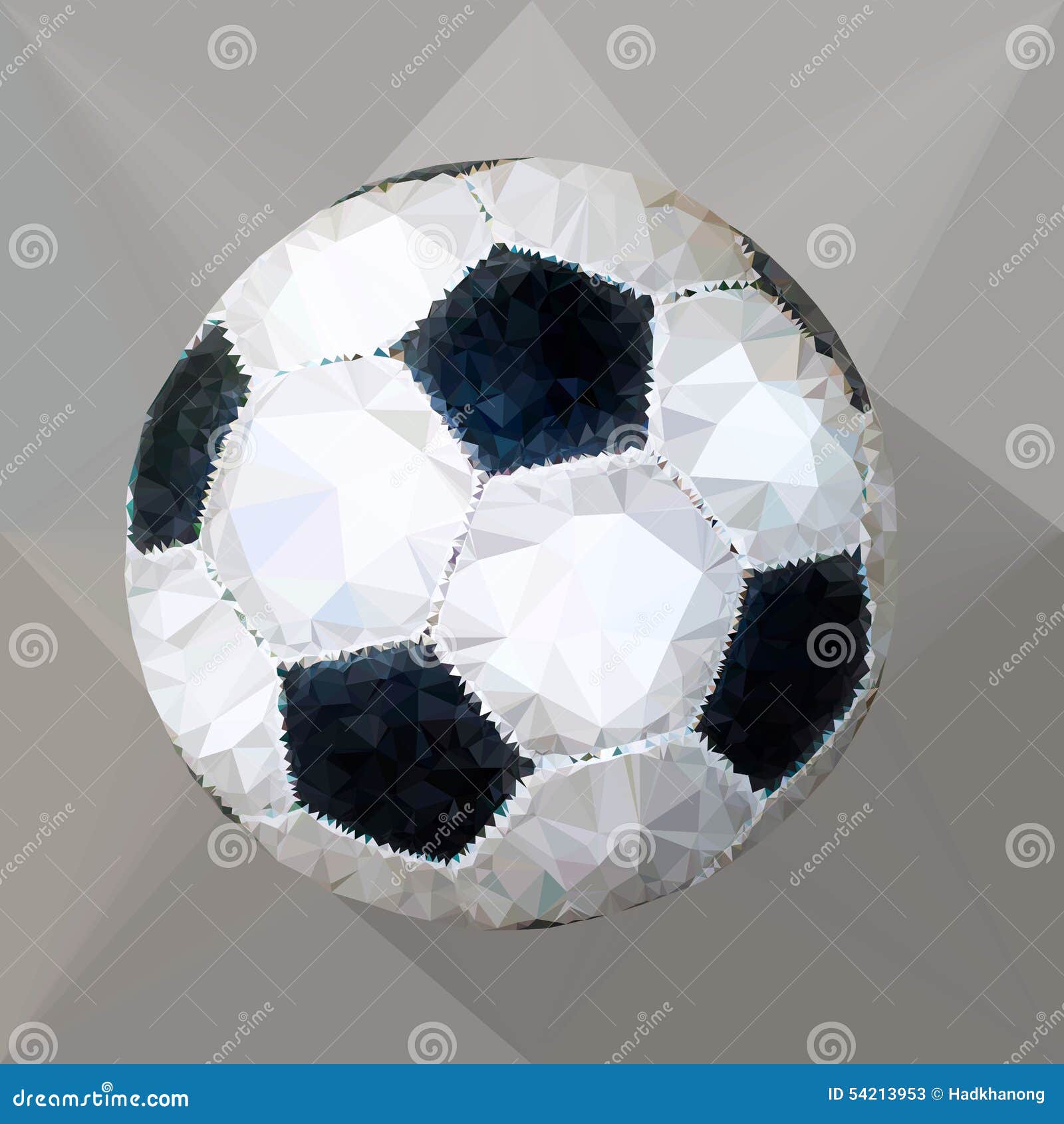 Low Poly Geometric of Football Stock Vector - Illustration of vector ...