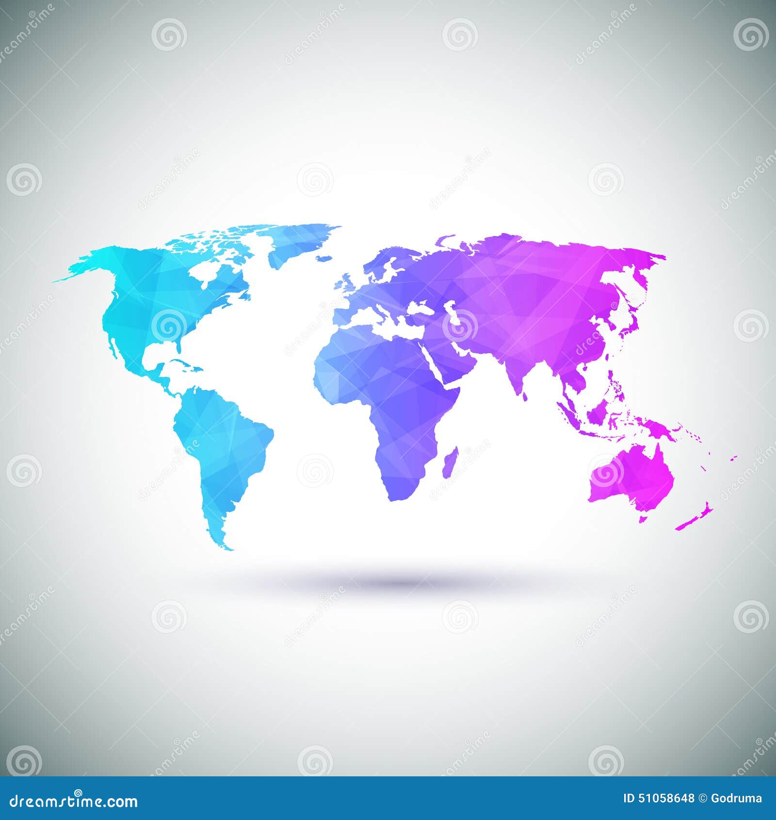 Geometric Map Of The World - United States Map