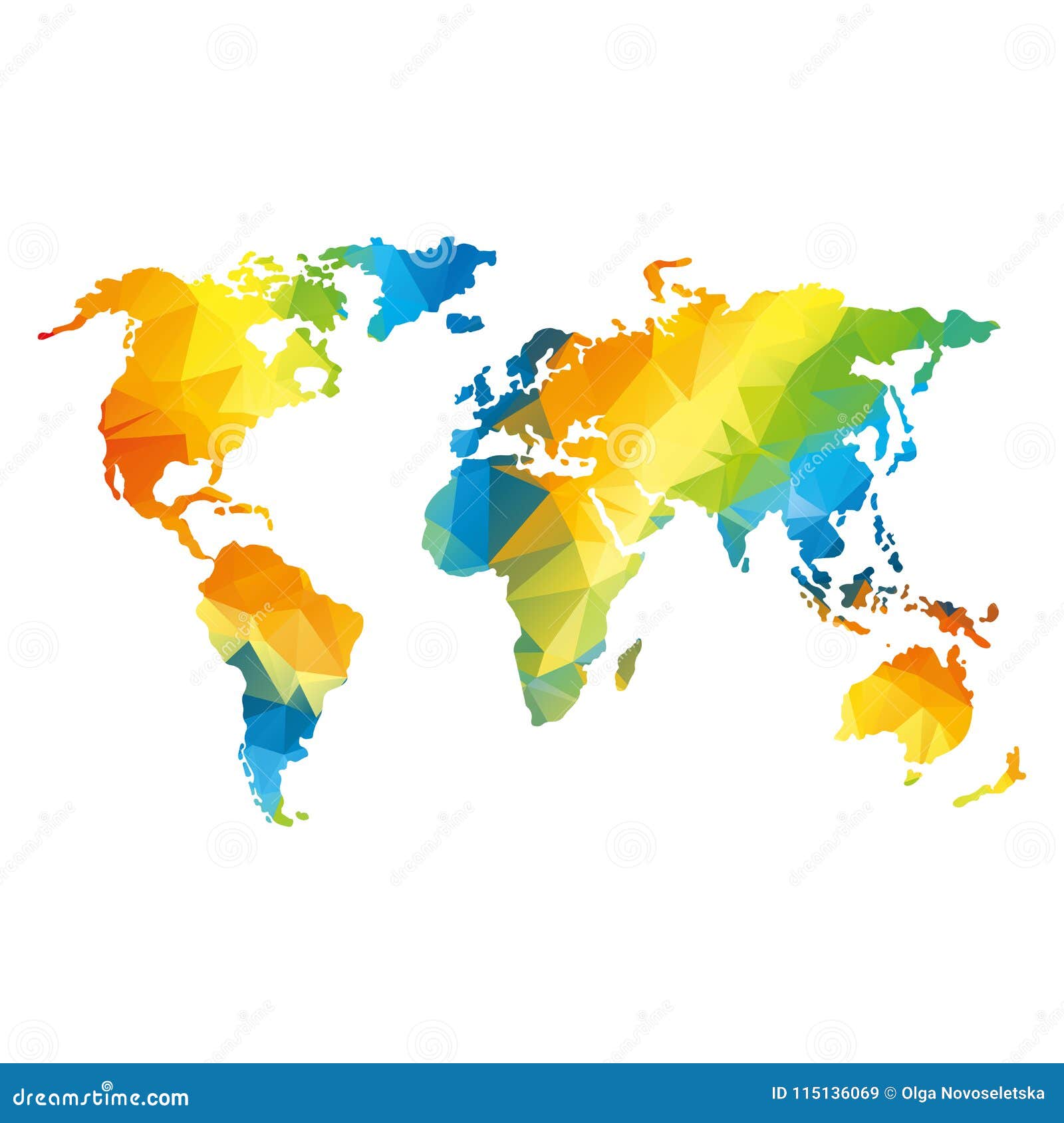 Low poly global world map stock vector. Illustration of business ...