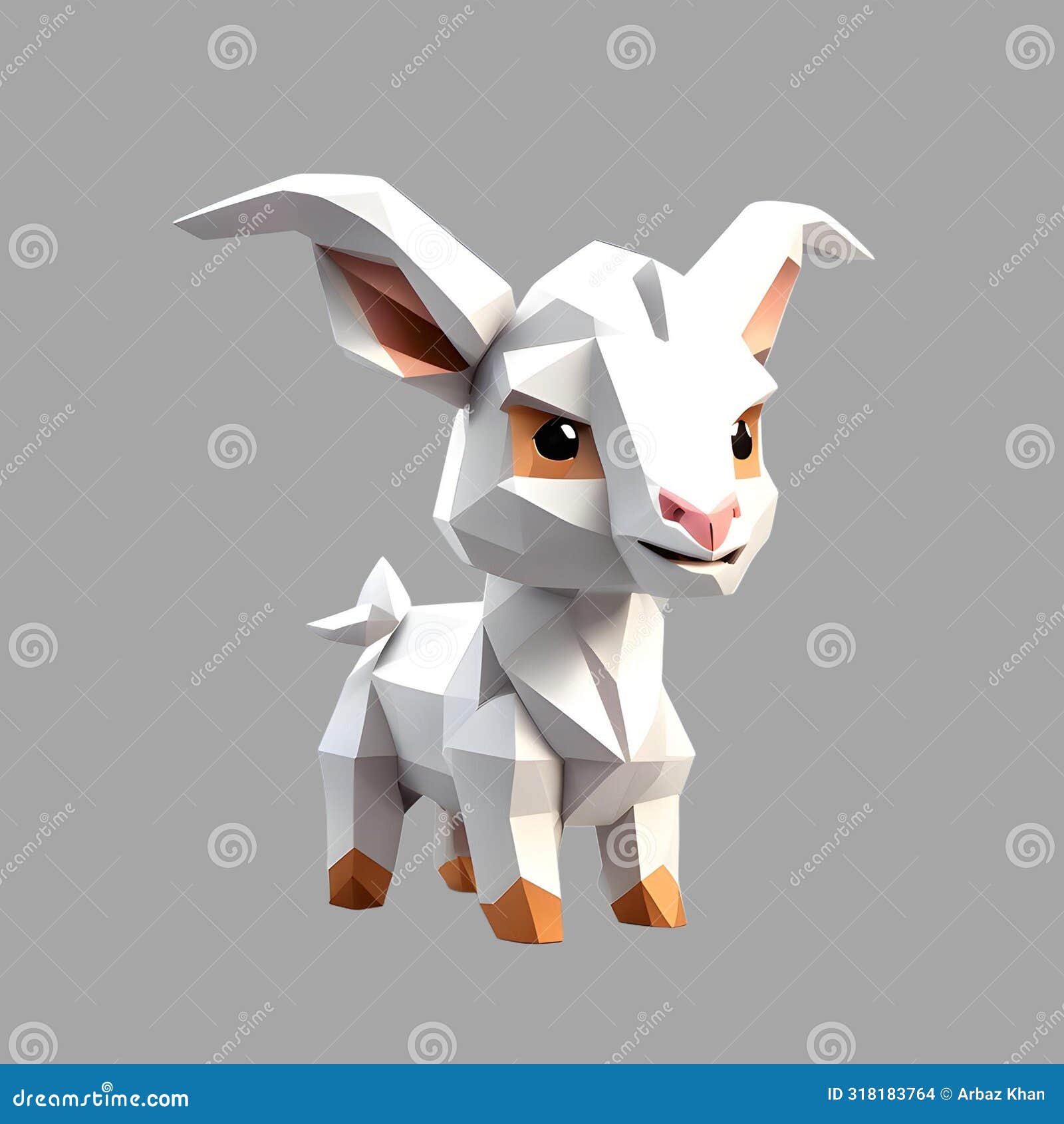 A 3d Low Poly Goat Illustration in Polygonal Style Stock Photo ...