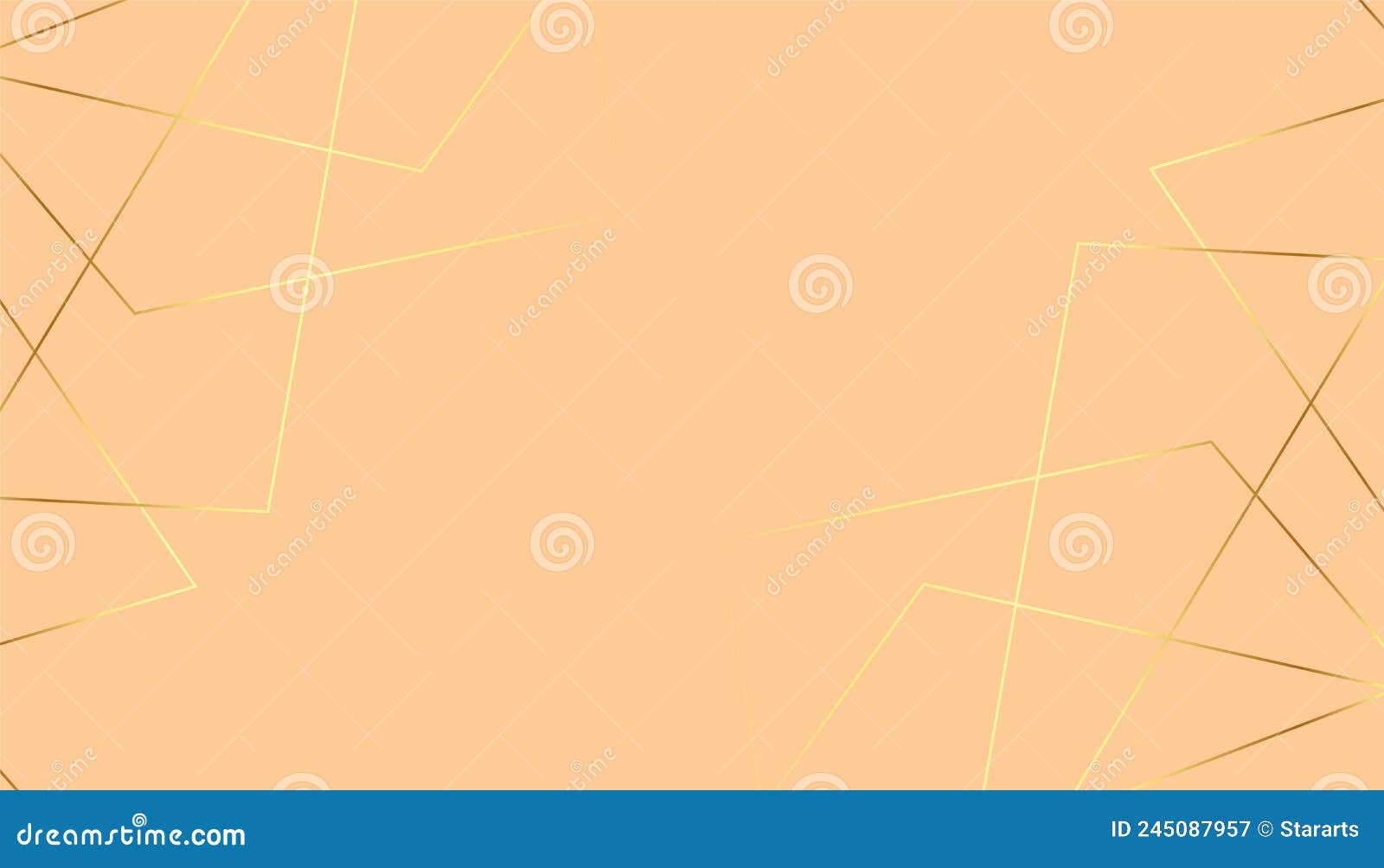 Low Poly Golden Lines Background with Pastel Peach Color Stock Vector ...