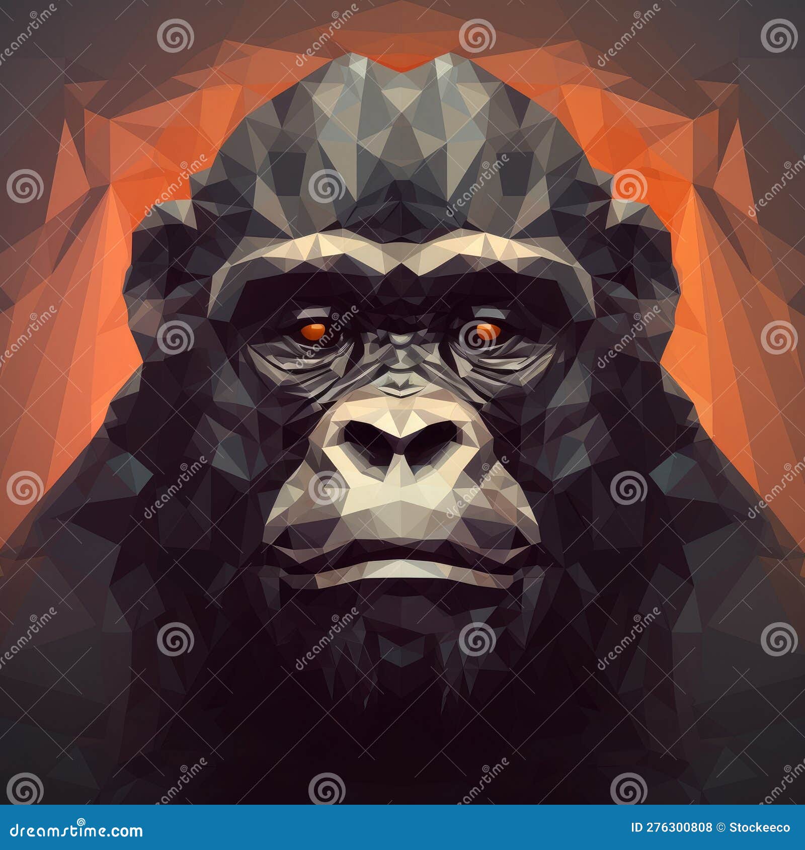 Surreal Low Poly Fox Portrait In Detailed Optical Illusion Style ...