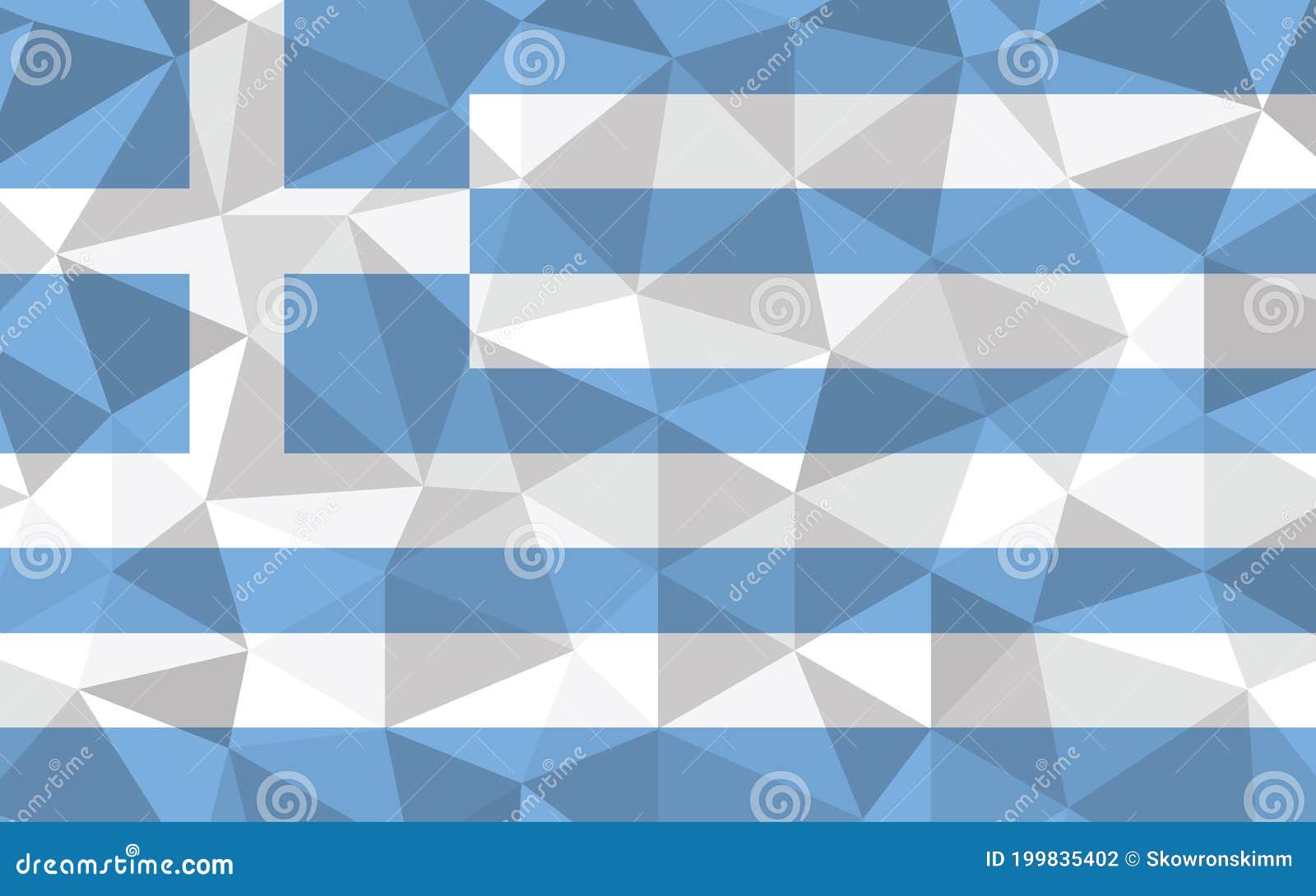 Low Poly Greece Flag Vector Illustration. Triangular Greek Flag Graphic ...