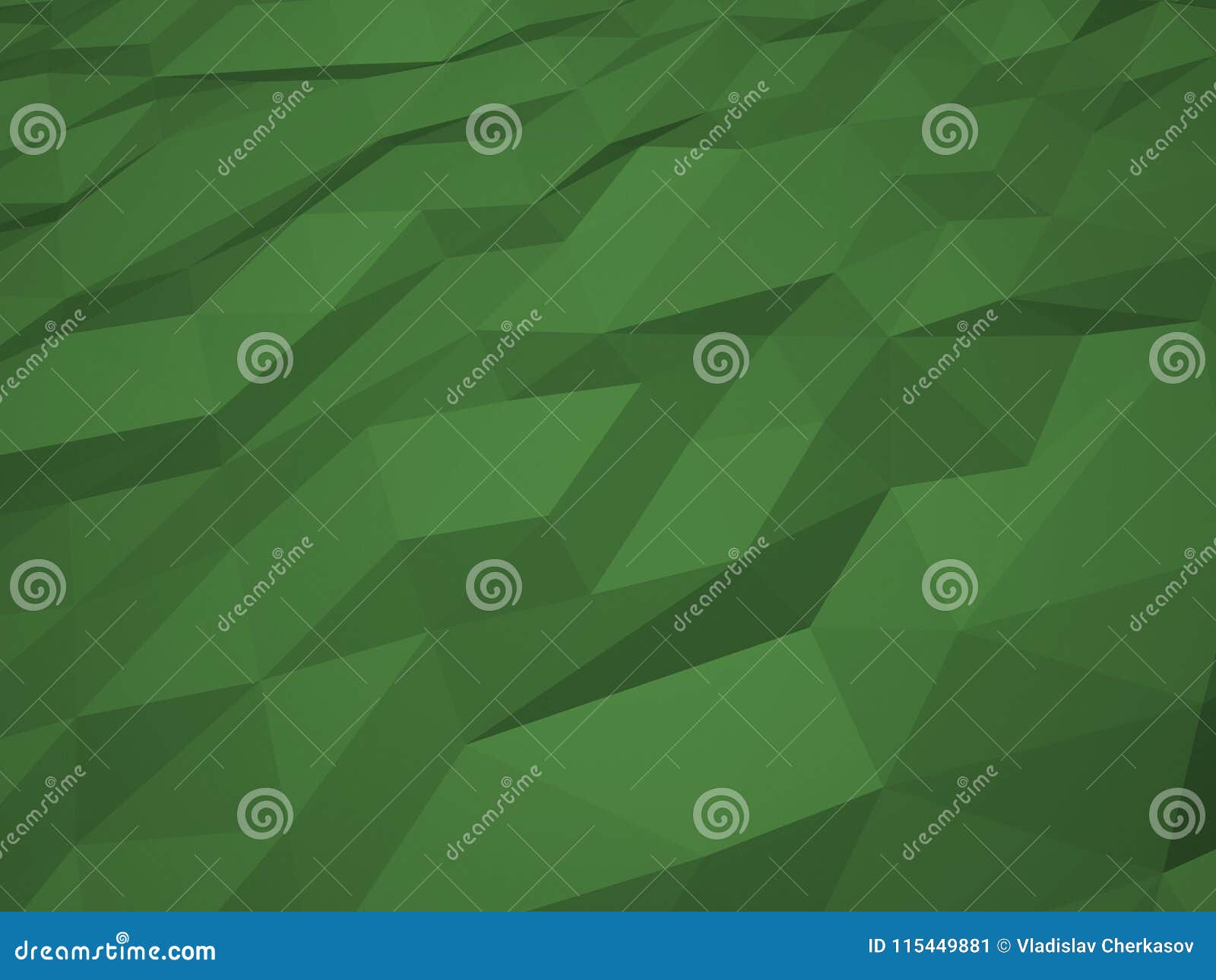 Low Poly Green Background 3D Render Stock Illustration - Illustration ...