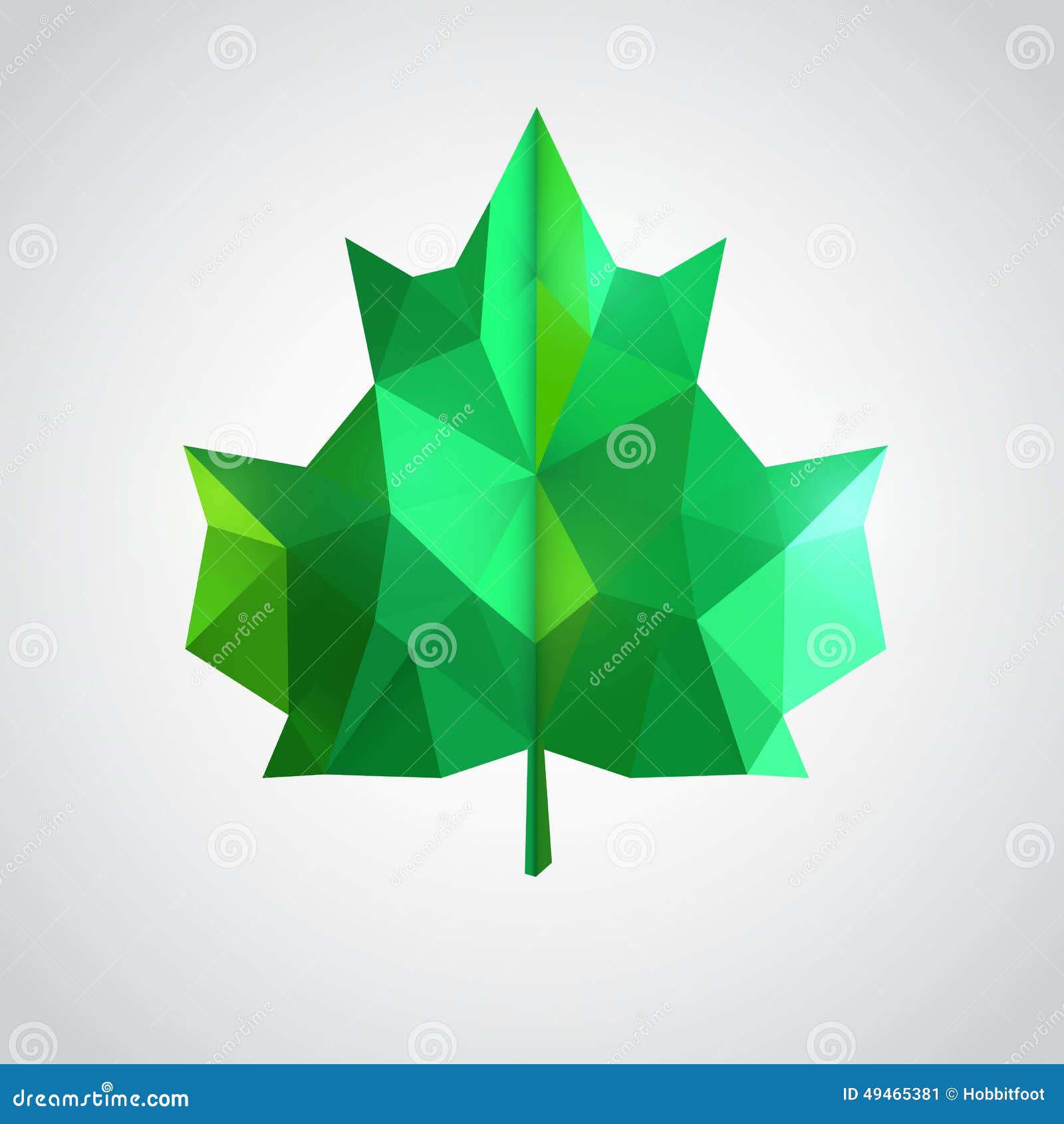 Low poly green leaf stock vector. Illustration of orange - 49465381