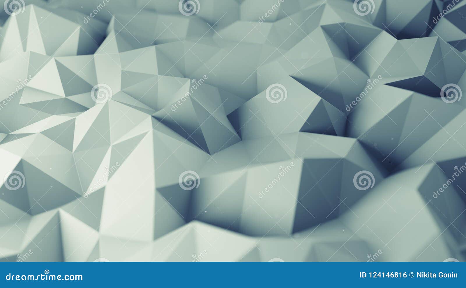 Low Poly Grey Surface 3D Rendering Stock Illustration - Illustration of ...