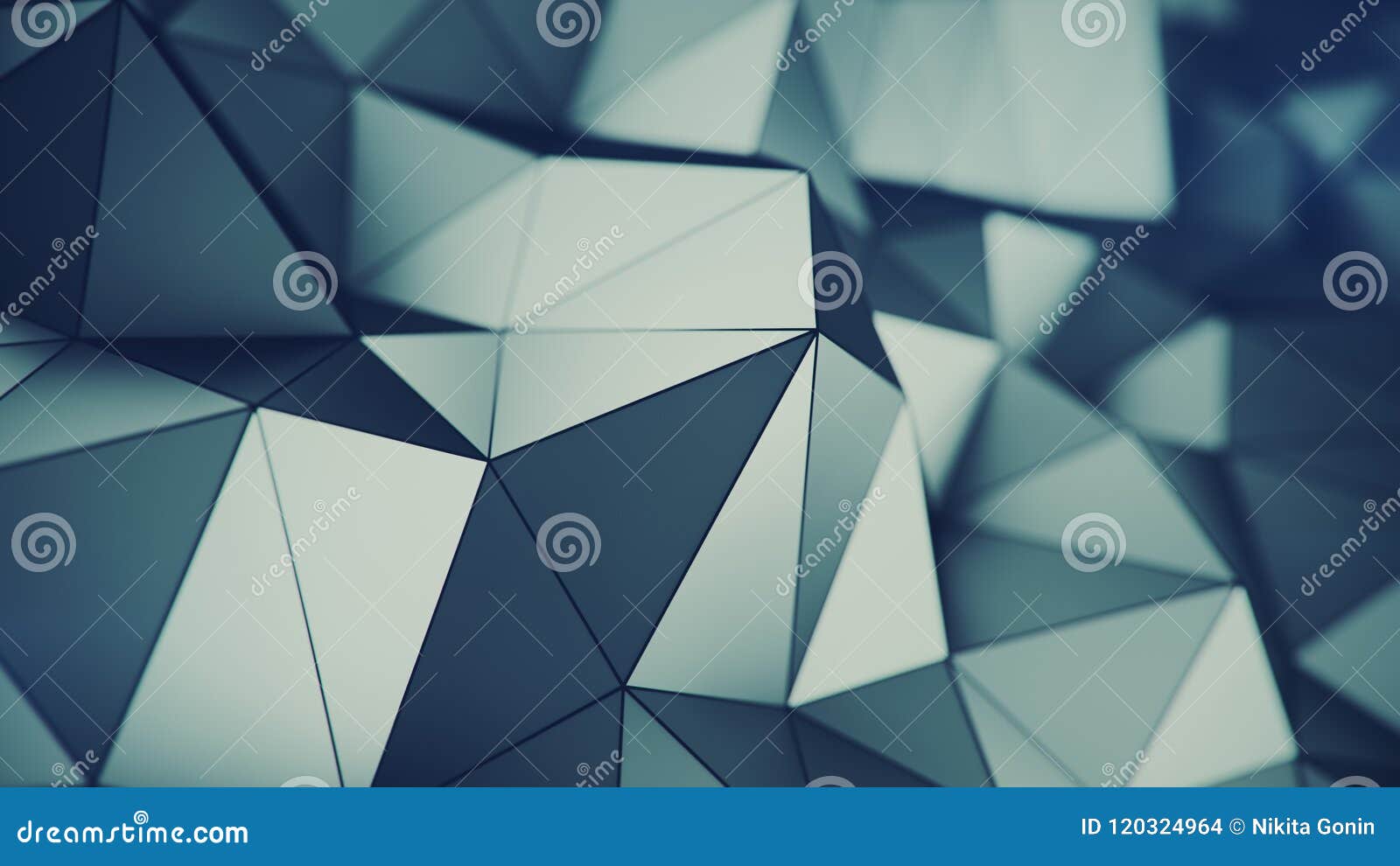 Low Poly Grey Surface 3D Rendering Stock Illustration - Illustration of ...