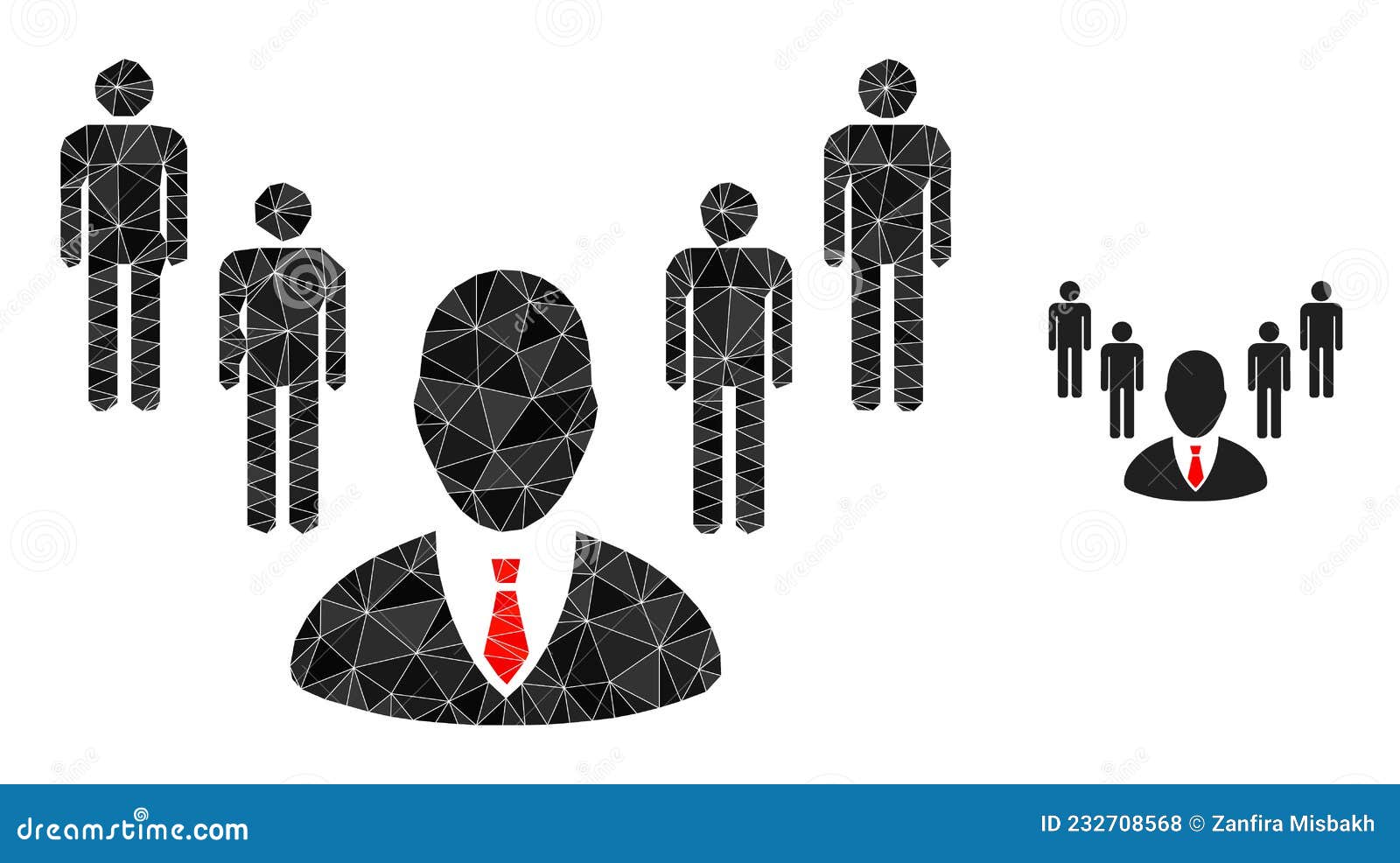 Vector Triangle Filled Group Boss Icon Stock Vector - Illustration of ...