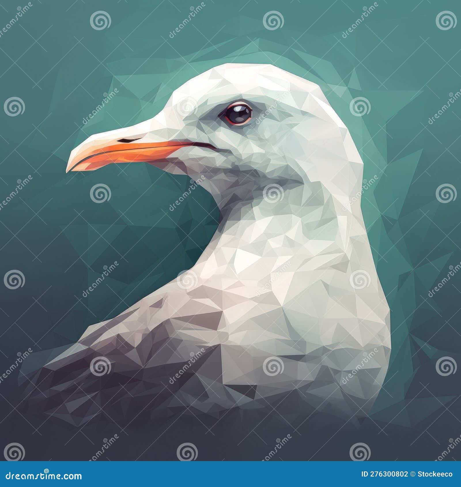 Surreal Low Poly Fox Portrait In Detailed Optical Illusion Style ...