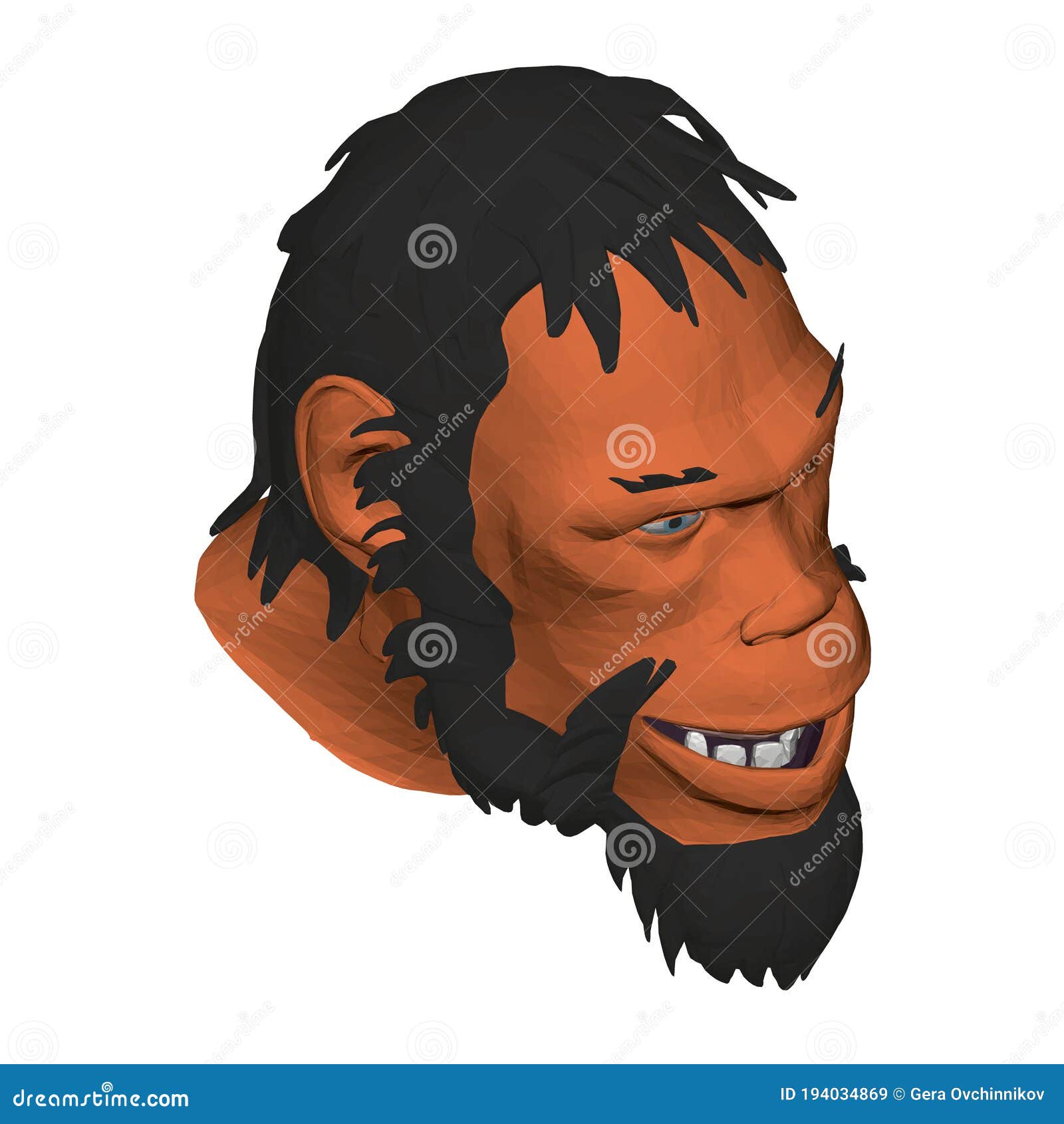 Neanderthal Head I Antique Scientific Illustrations | CartoonDealer.com ...