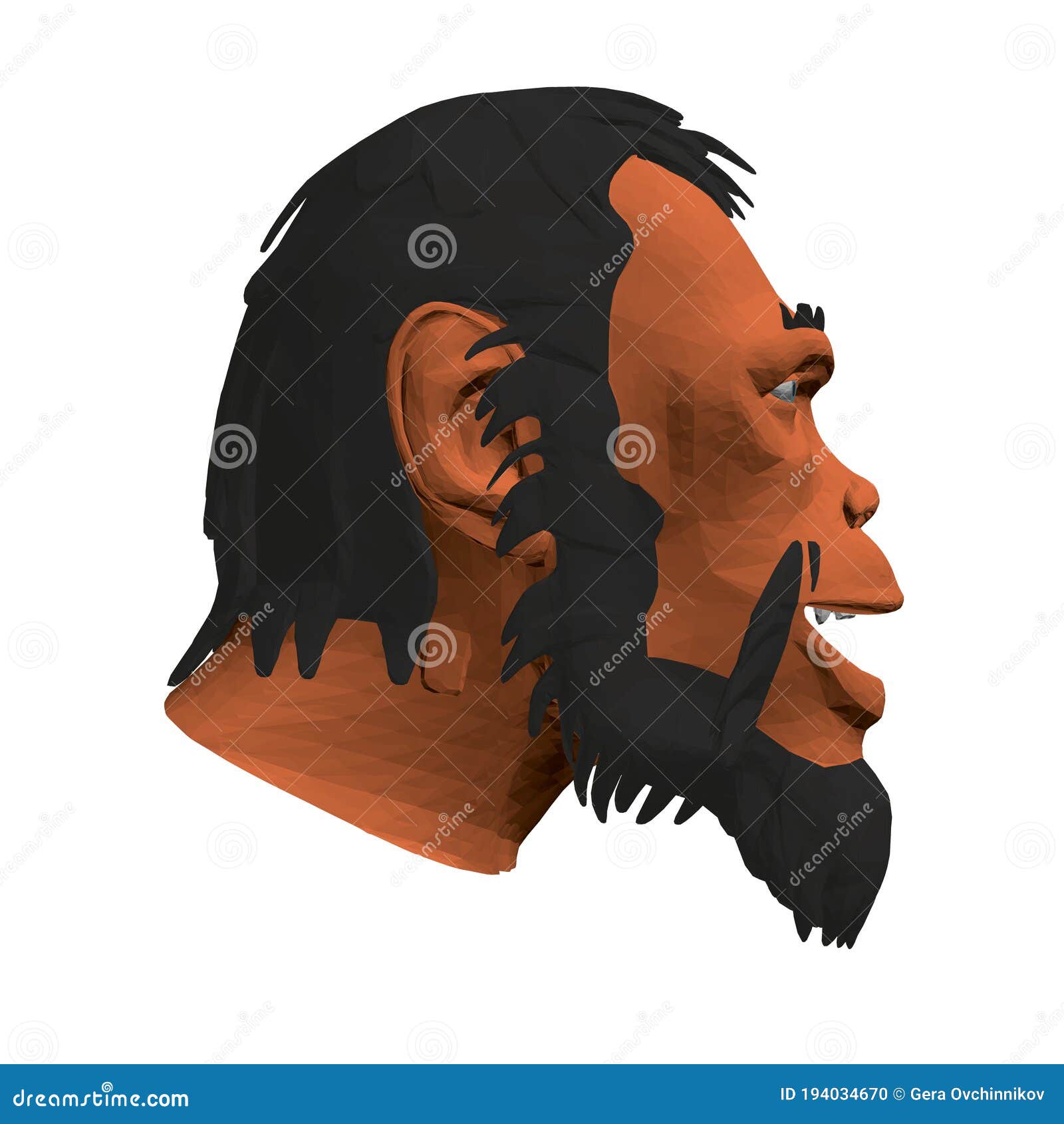 Neanderthal Head I Antique Scientific Illustrations | CartoonDealer.com ...