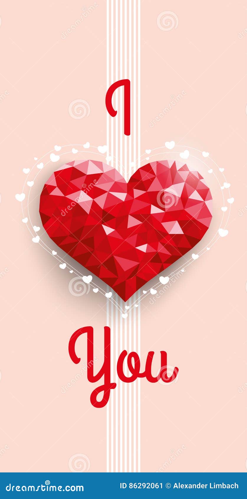 Low Poly Heart Contact Icons Header Stock Vector - Illustration of ...