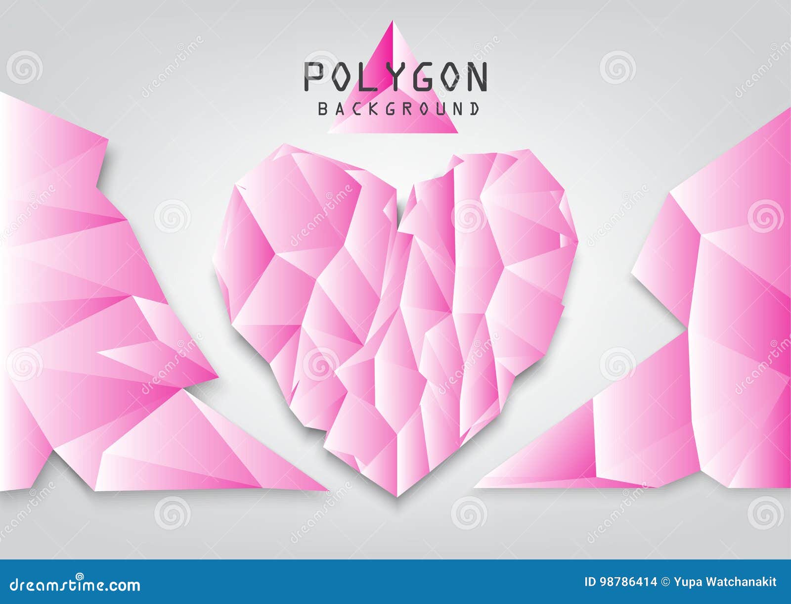 Low poly of heart stock illustration. Illustration of decoration - 98786414