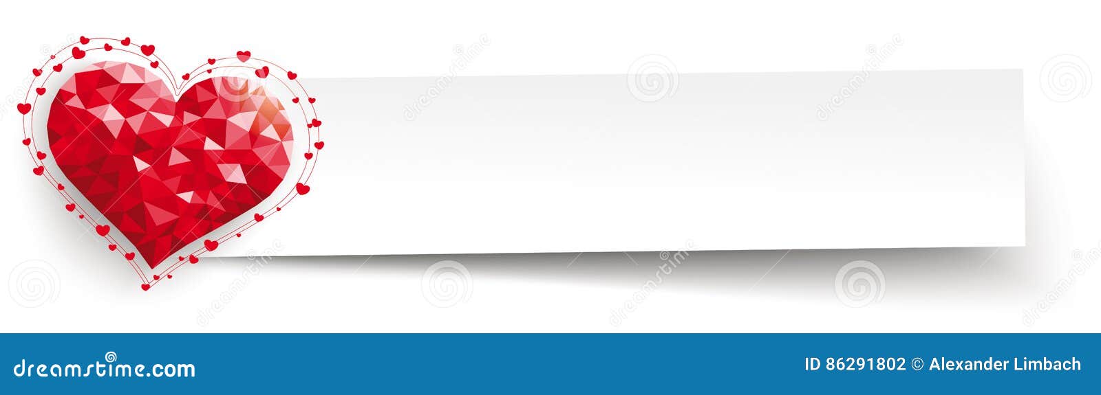 Low Poly Heart Paper Banner Header Stock Illustrations – 2 Low Poly ...