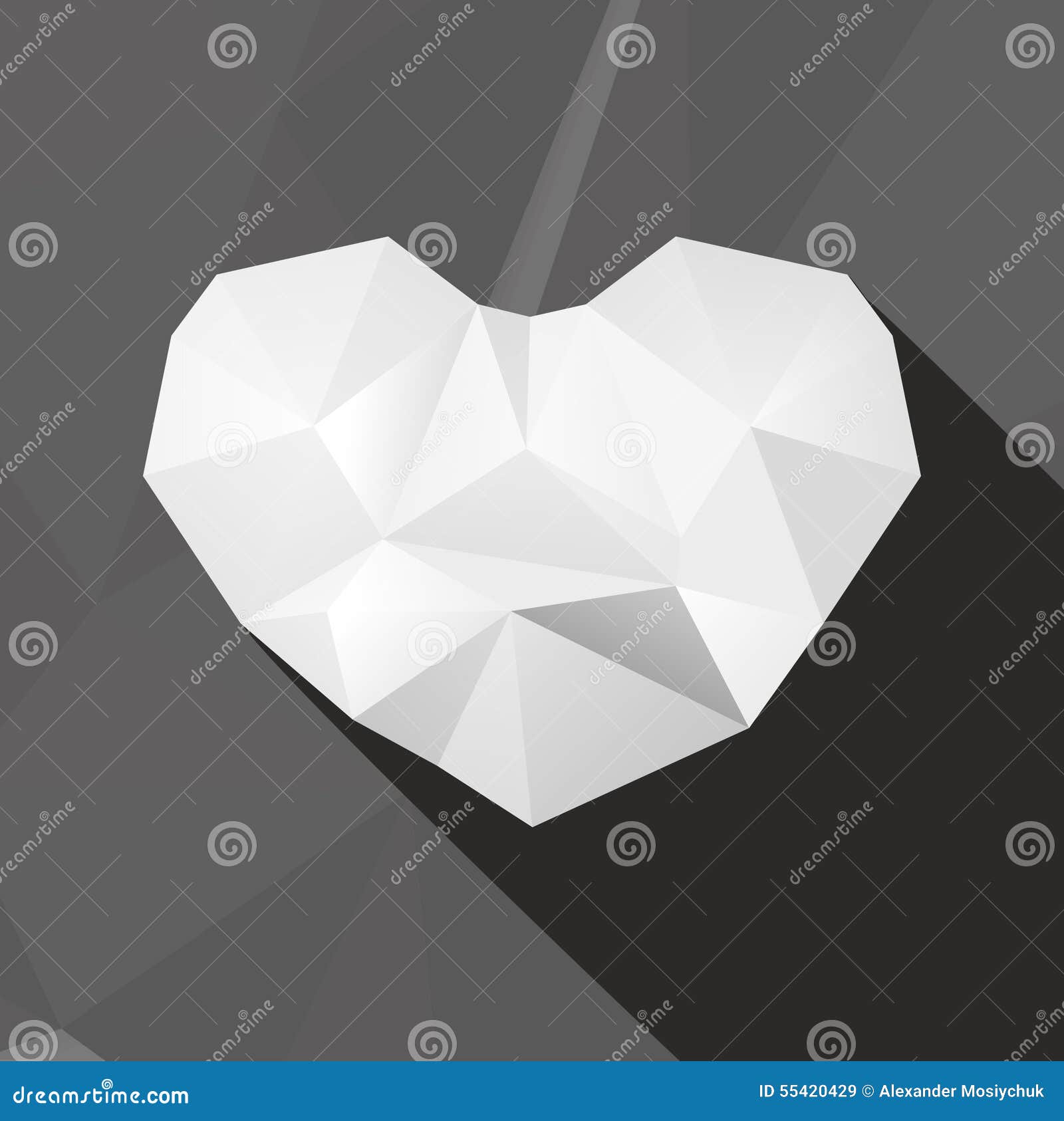 Low Poly Heart. Vector Illustration Stock Vector - Illustration of ...