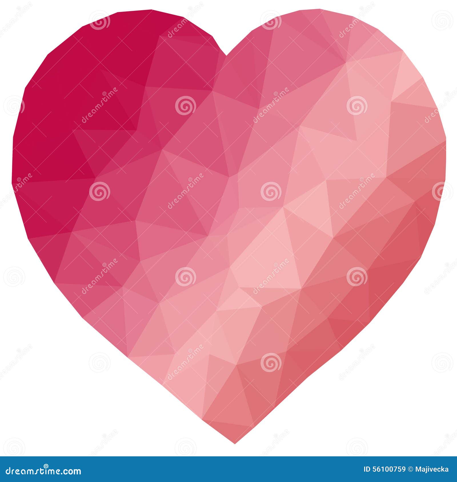 Low poly heart stock vector. Illustration of background - 56100759