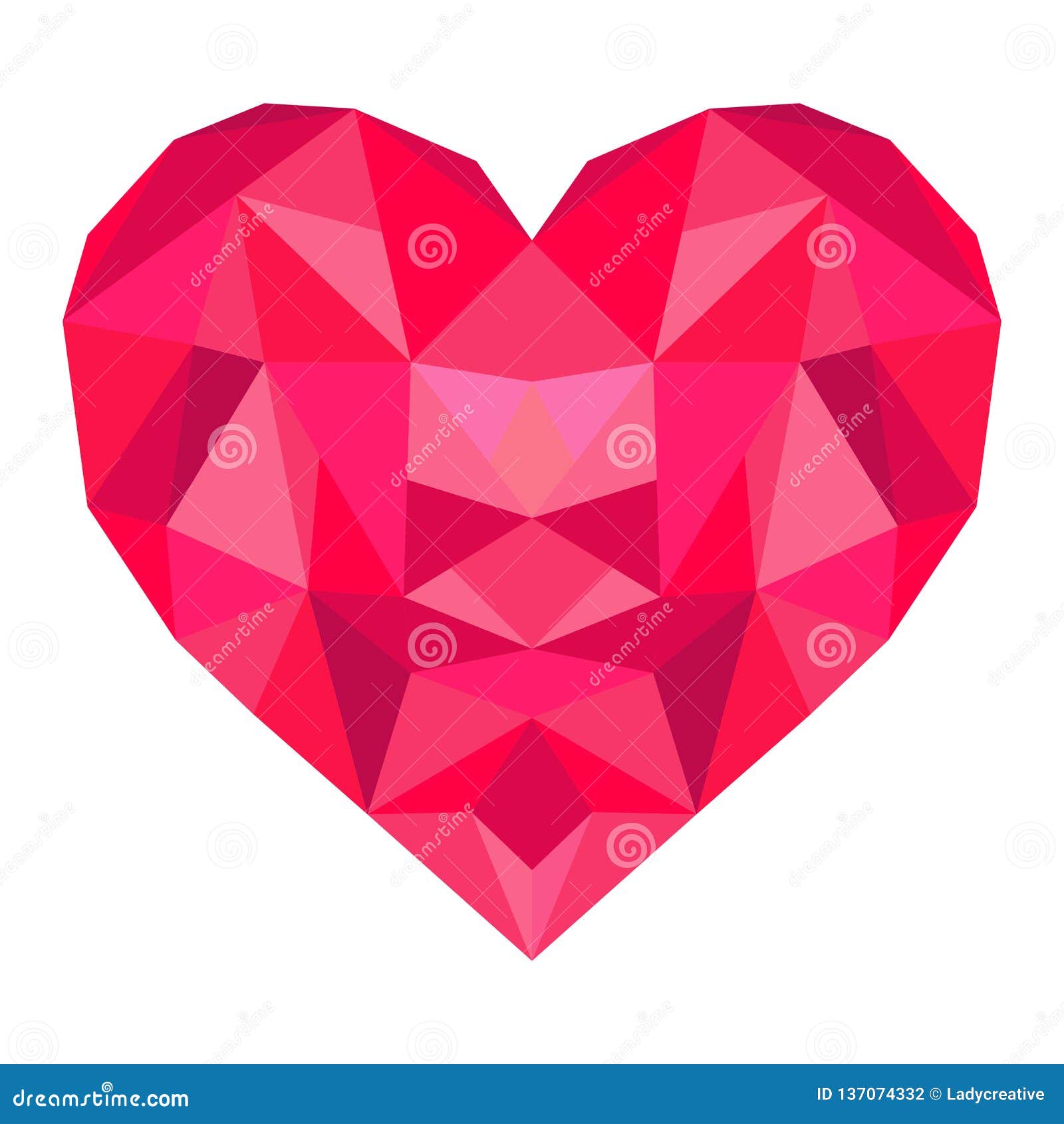 Low poly Heart, vector stock vector. Illustration of arts - 137074332