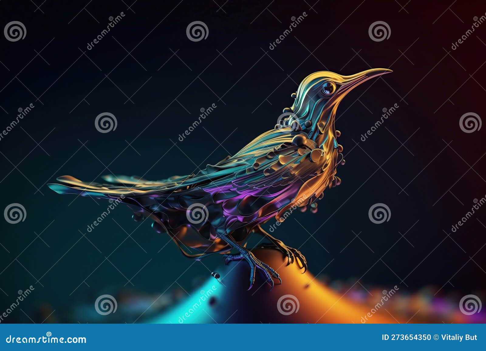 Futuristic Glowing Low Poly Flying Bird, Abstract Dark Bird Isolated on ...
