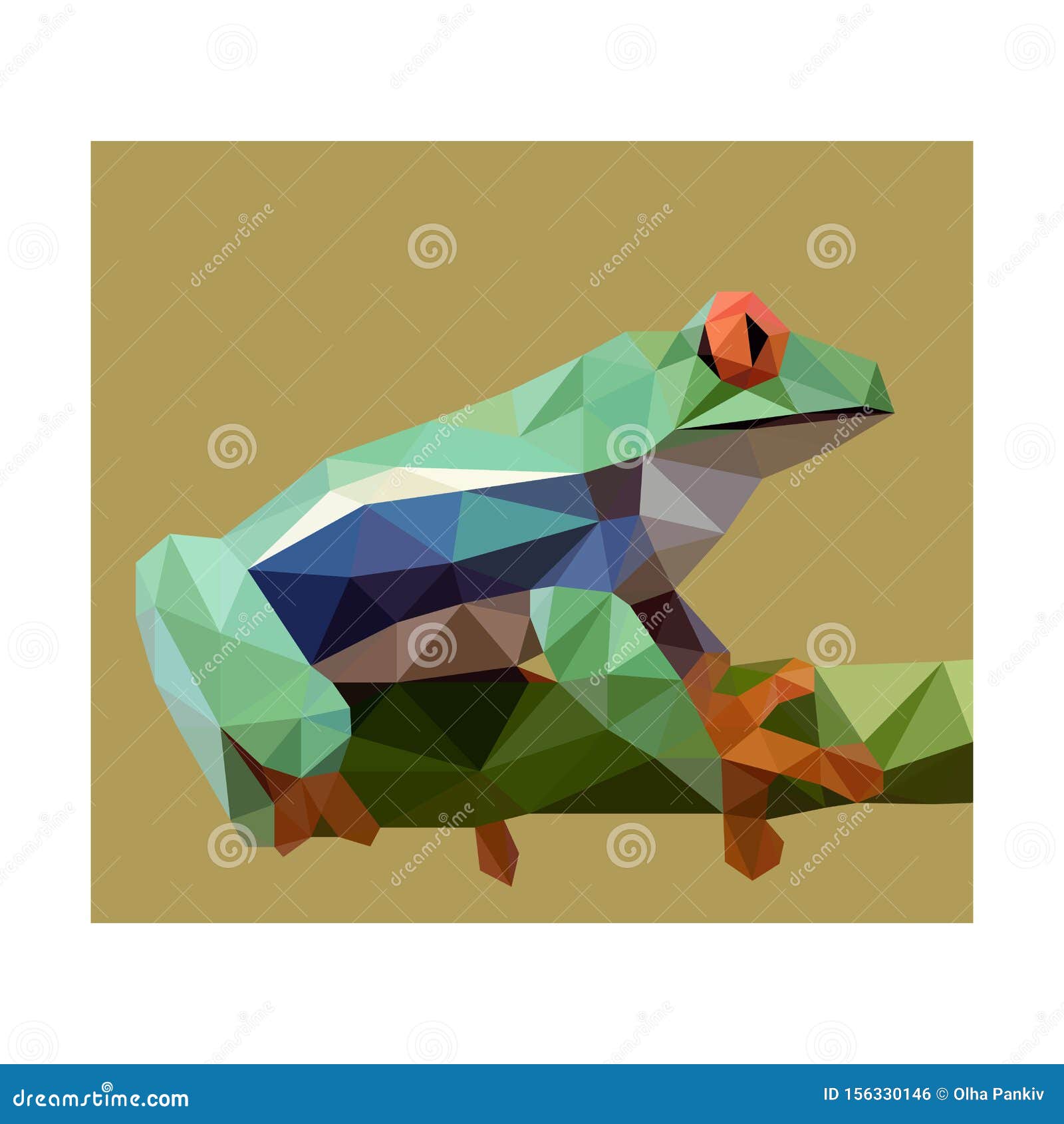 Low Poly Illustration of Frog Stock Vector - Illustration of abstract ...