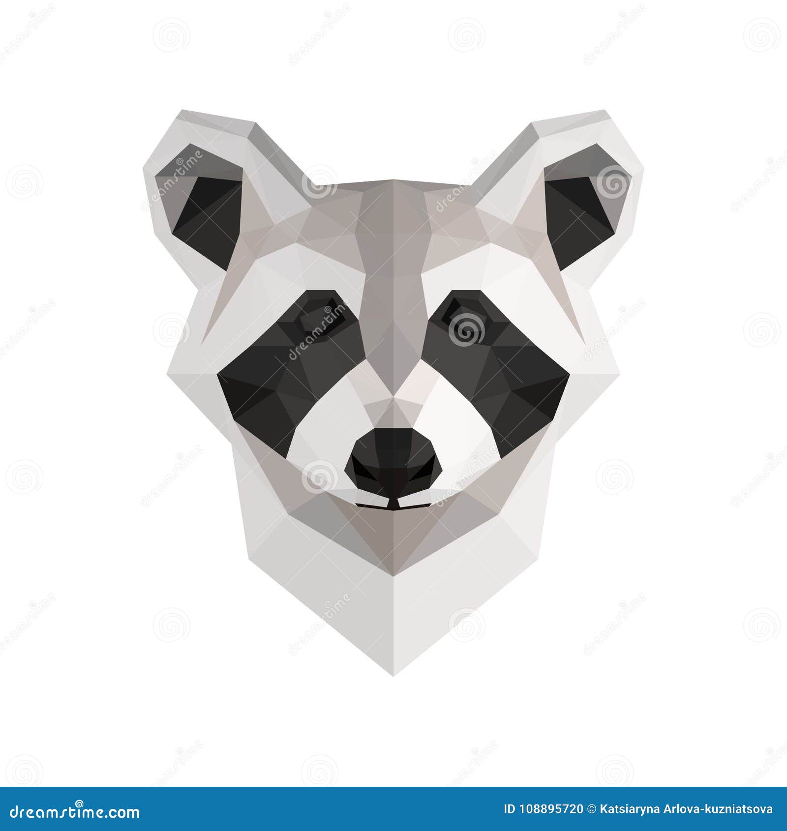 Low Poly Illustration. Raccoon Stock Vector - Illustration of ...