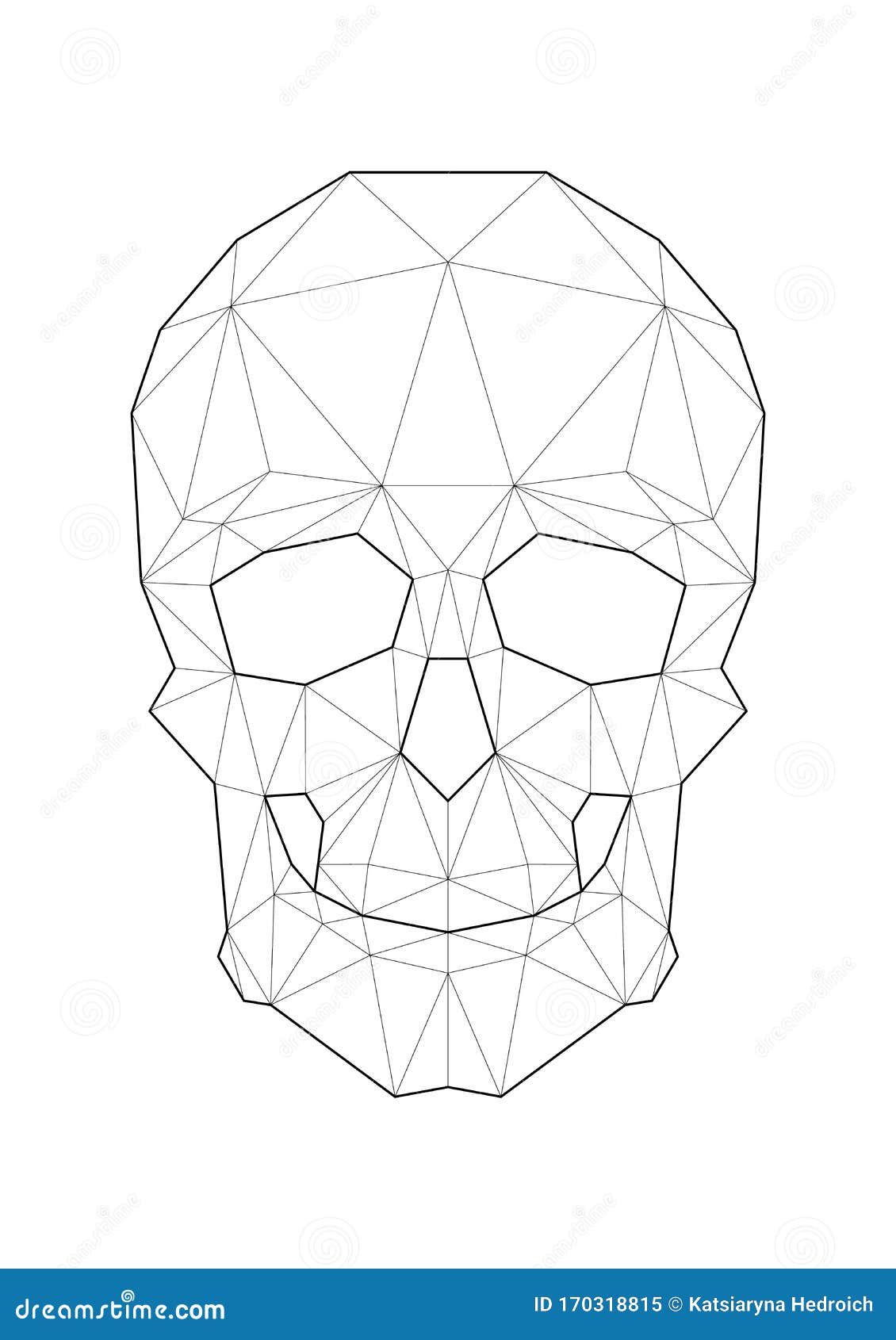 Low Poly Illustrations of Skull Vector Illustration. Good for Room ...