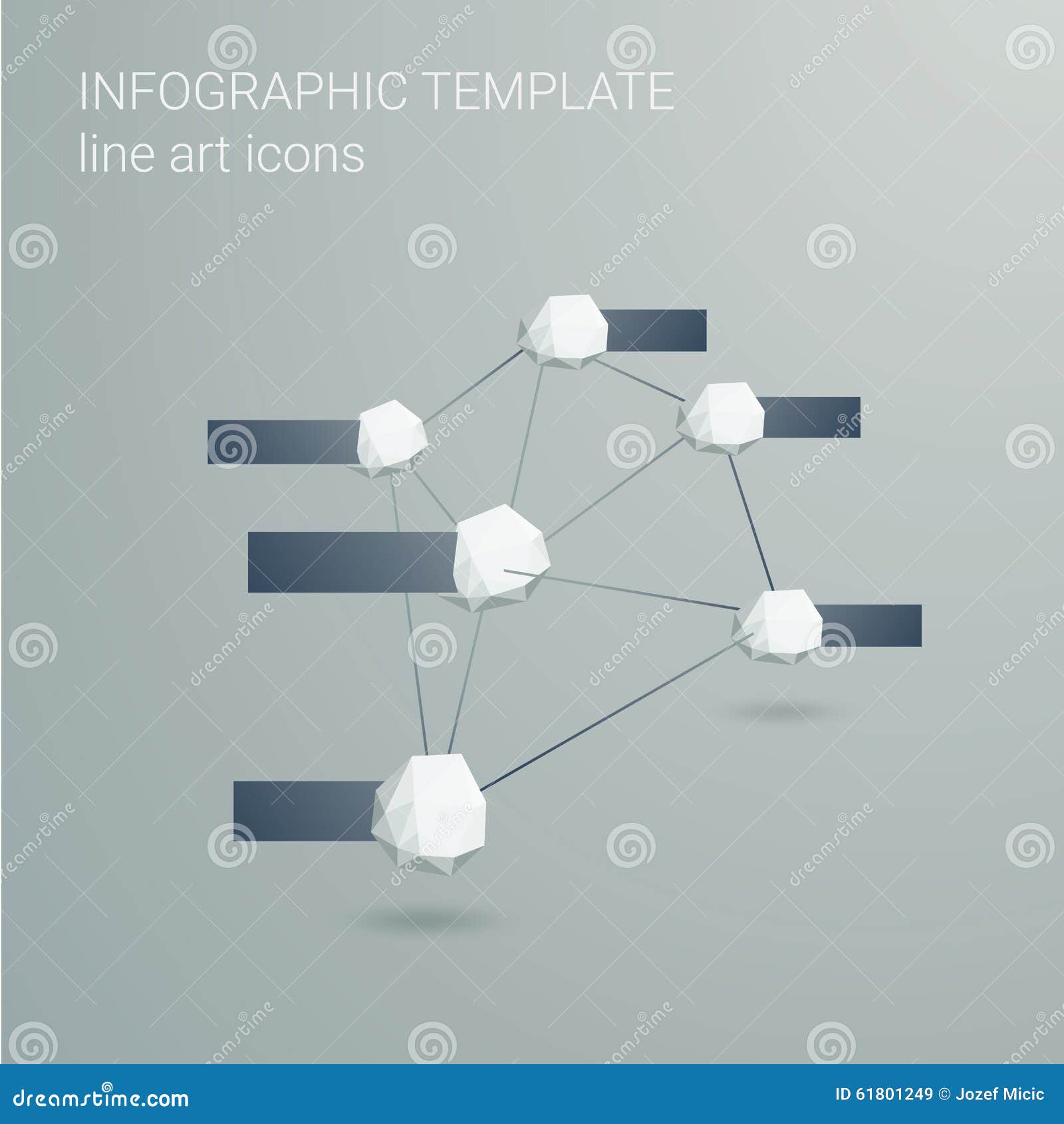 Low Poly Infographics Template User Interface With Vector Illustration ...