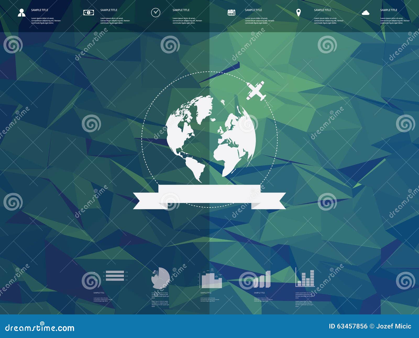 Low Poly Infographics Template User Interface with Stock Vector ...