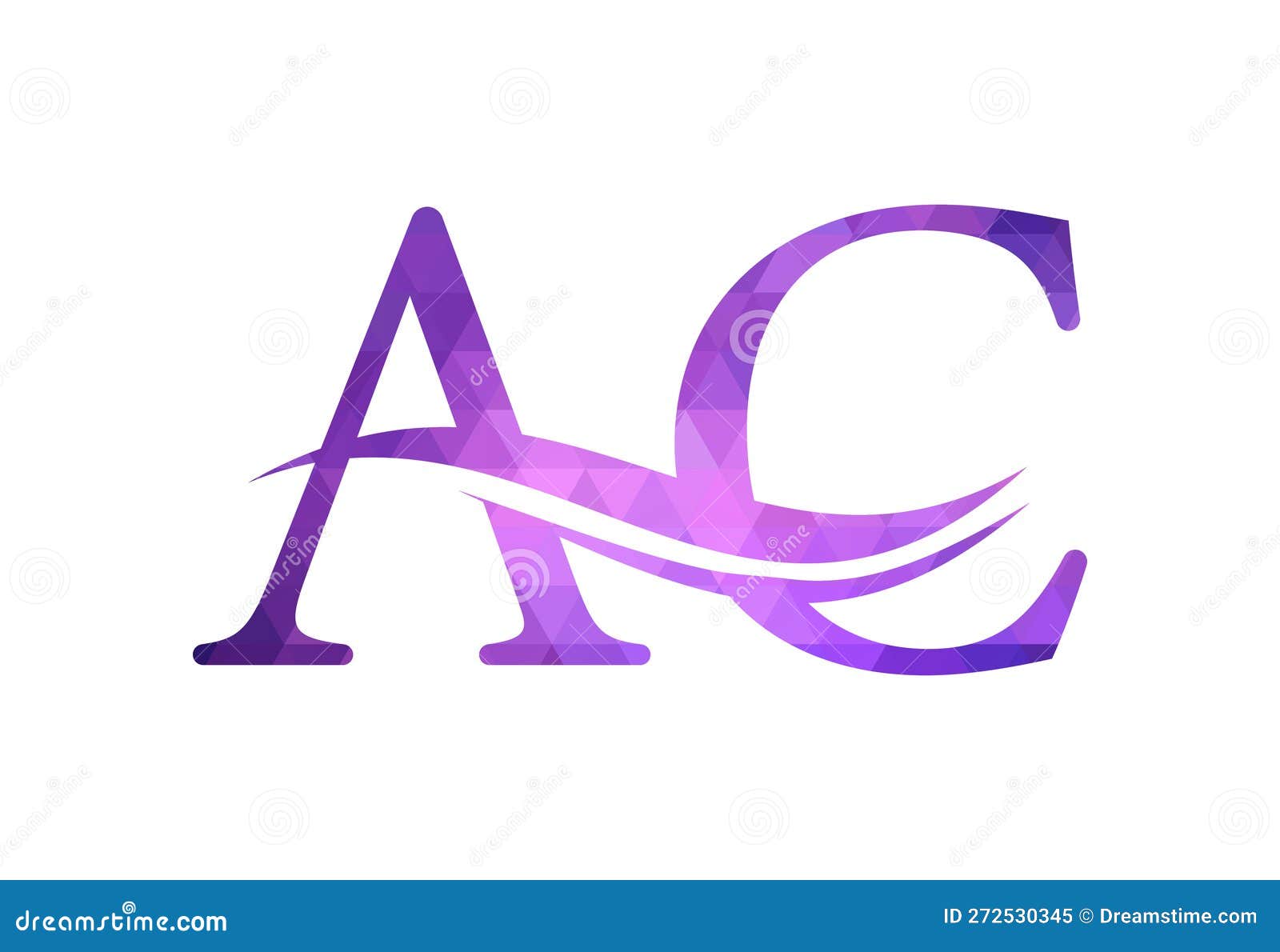 Low Poly and AC Letter Logo Design, Vector Illustration Stock Vector ...