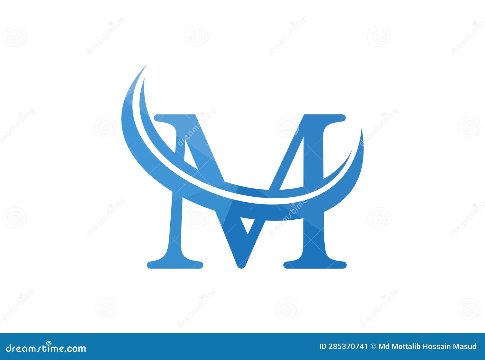 Low Poly and M Letter Logo Design, Vector Illustration Stock ...