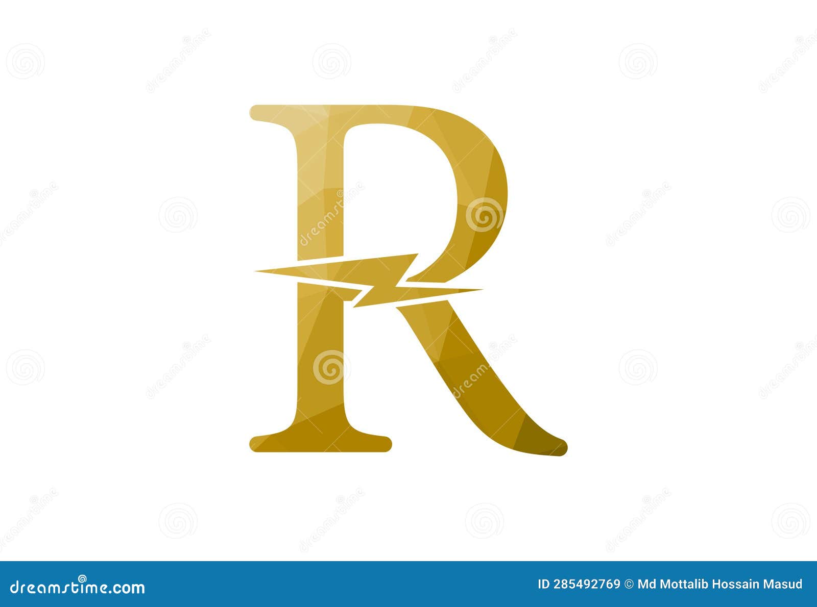 Low Poly and R Letter Logo Design, Vector Illustration Stock ...