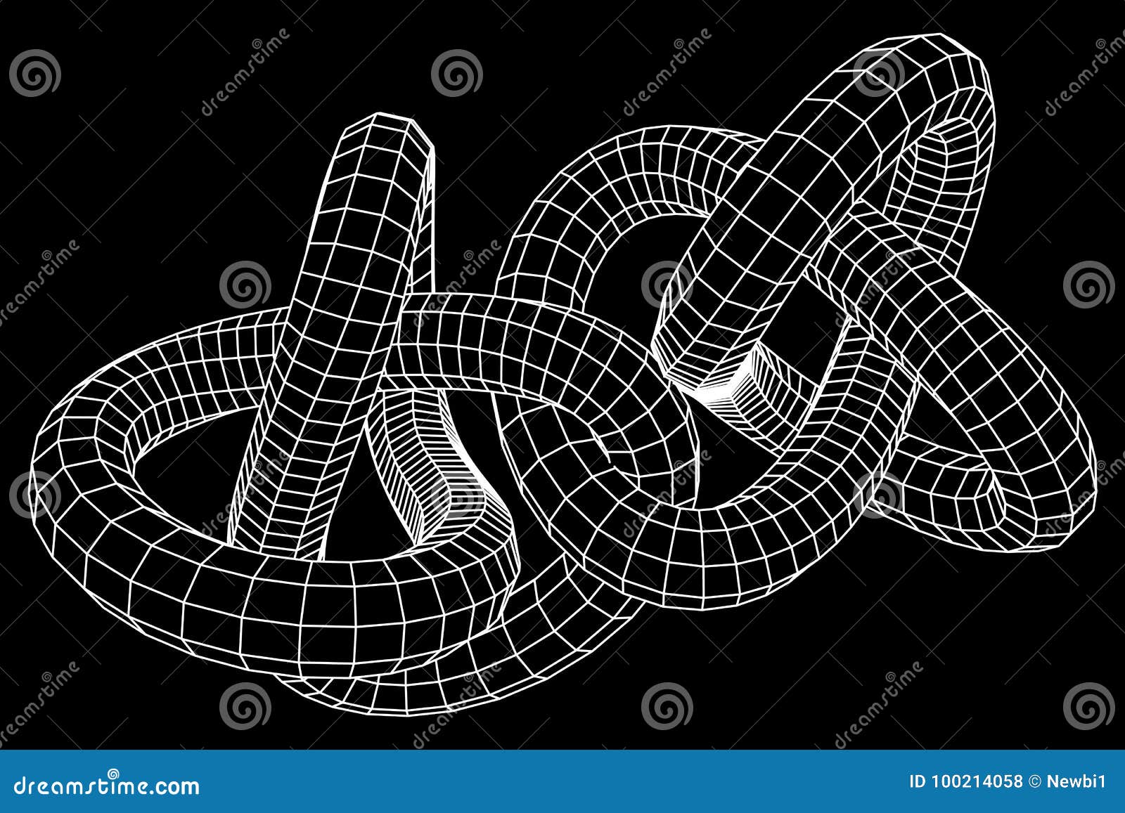 Low Poly Knot or Wire Wireframe Mesh Background. Stock Vector ...