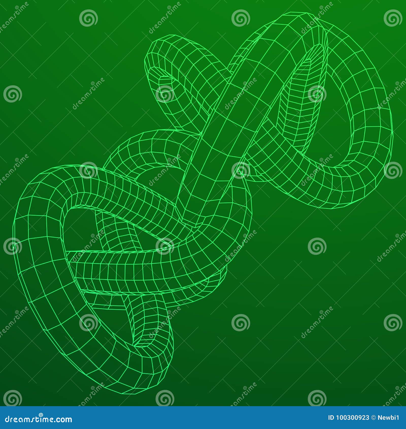 Low Poly Knot or Wire Wireframe Mesh Background. Stock Vector ...
