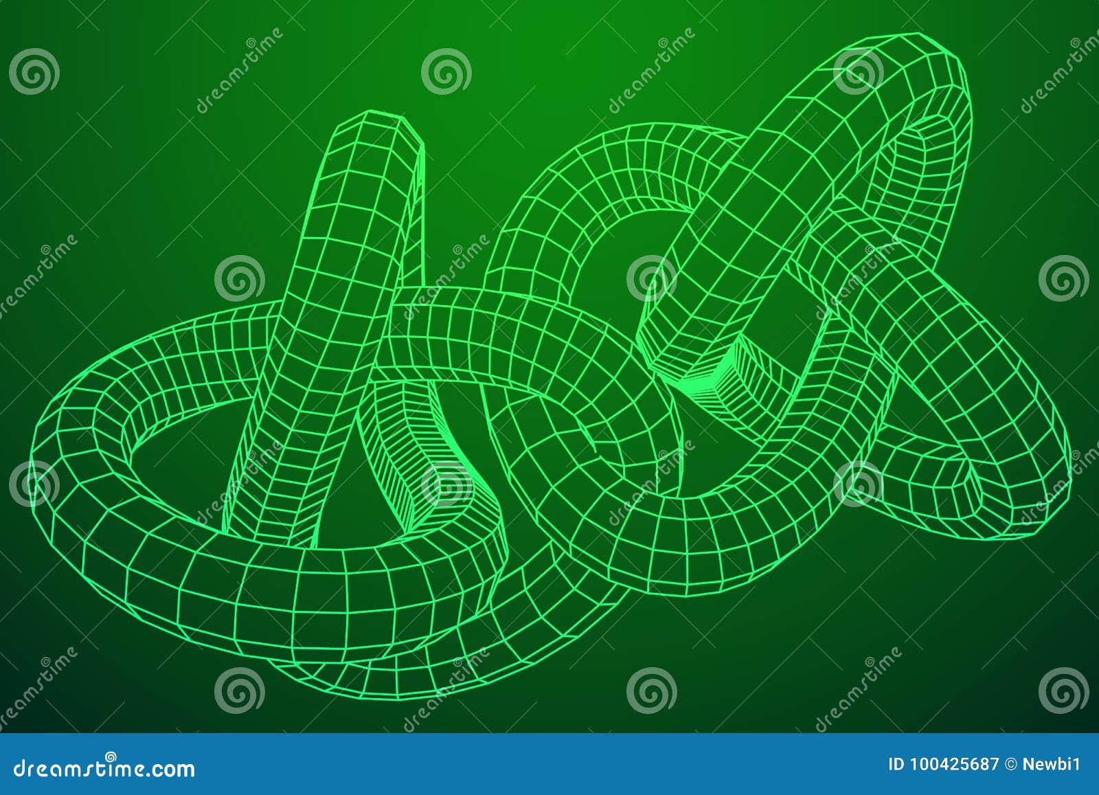 Low Poly Knot or Wire Wireframe Mesh Background. Stock Vector ...