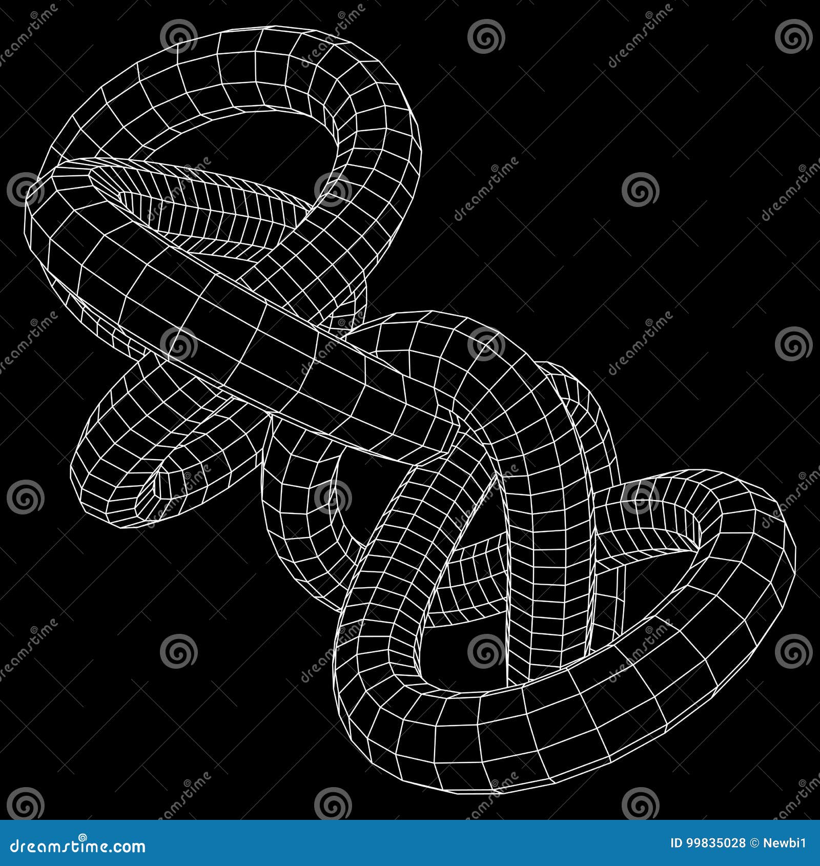 Low Poly Knot or Wire Wireframe Mesh Background. Stock Vector ...