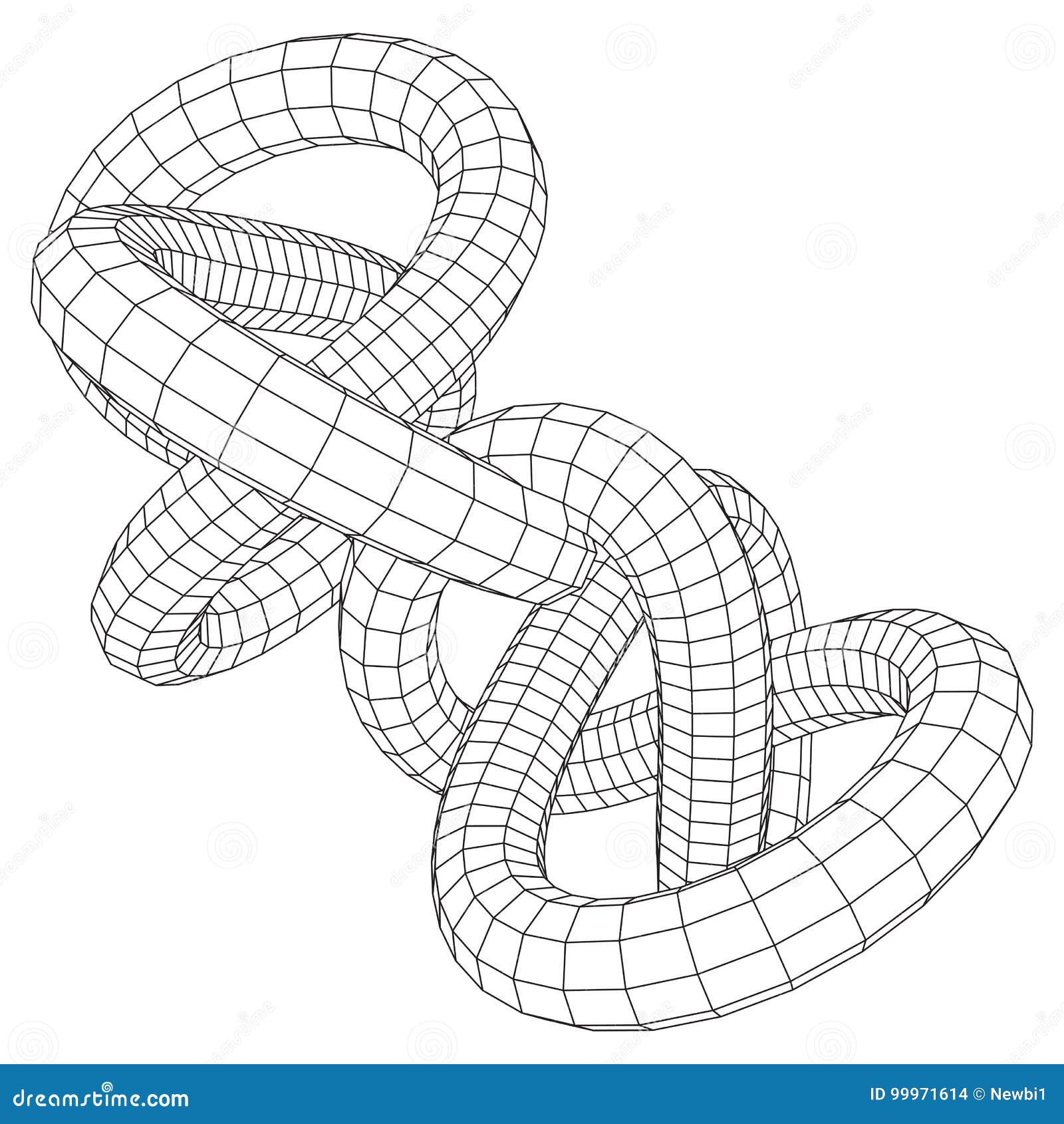 Low Poly Knot or Wire Wireframe Mesh Background. Stock Vector ...