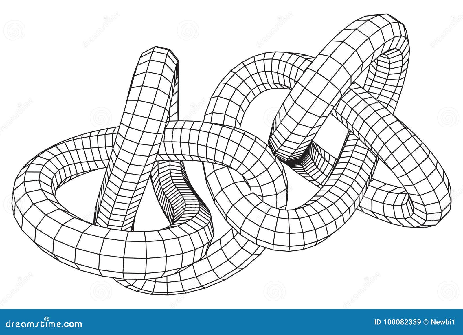 Low Poly Knot or Wire Wireframe Mesh Background. Stock Vector ...