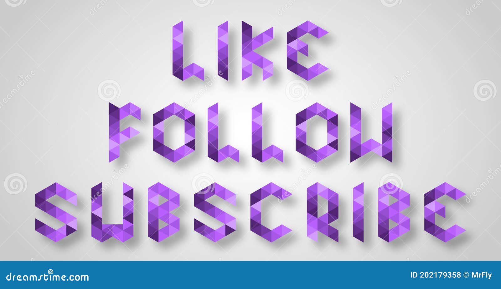 Low Poly Like Follow Subscribe, Vector Illustration Stock Vector ...