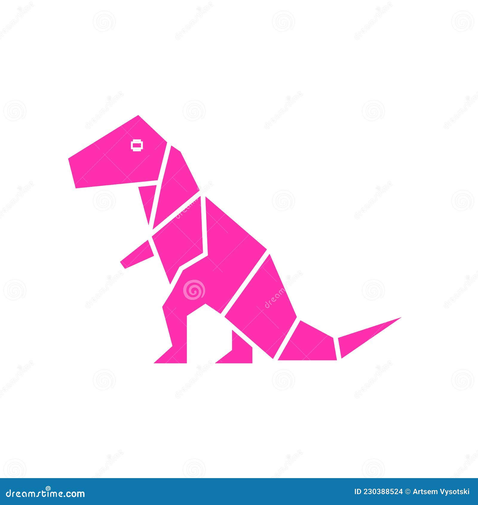 LOW POLY LOGO ICON SYMBOL TRIANGLE Dinosaur. POLYGONAL GEOMETRIC Logo ...