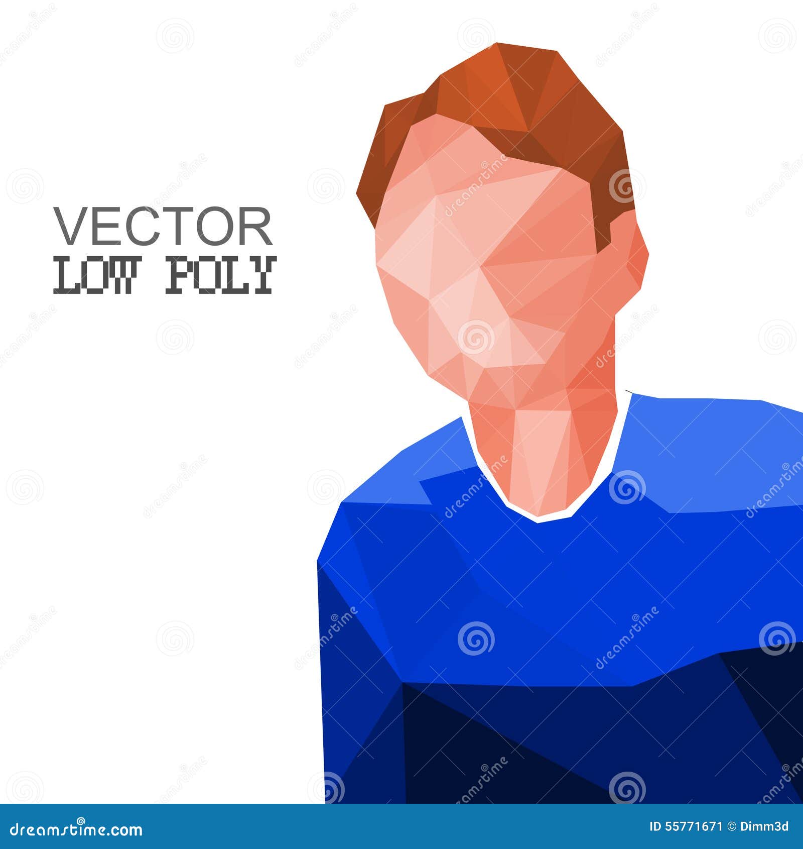 Low poly man stock illustration. Illustration of abstract - 55771671