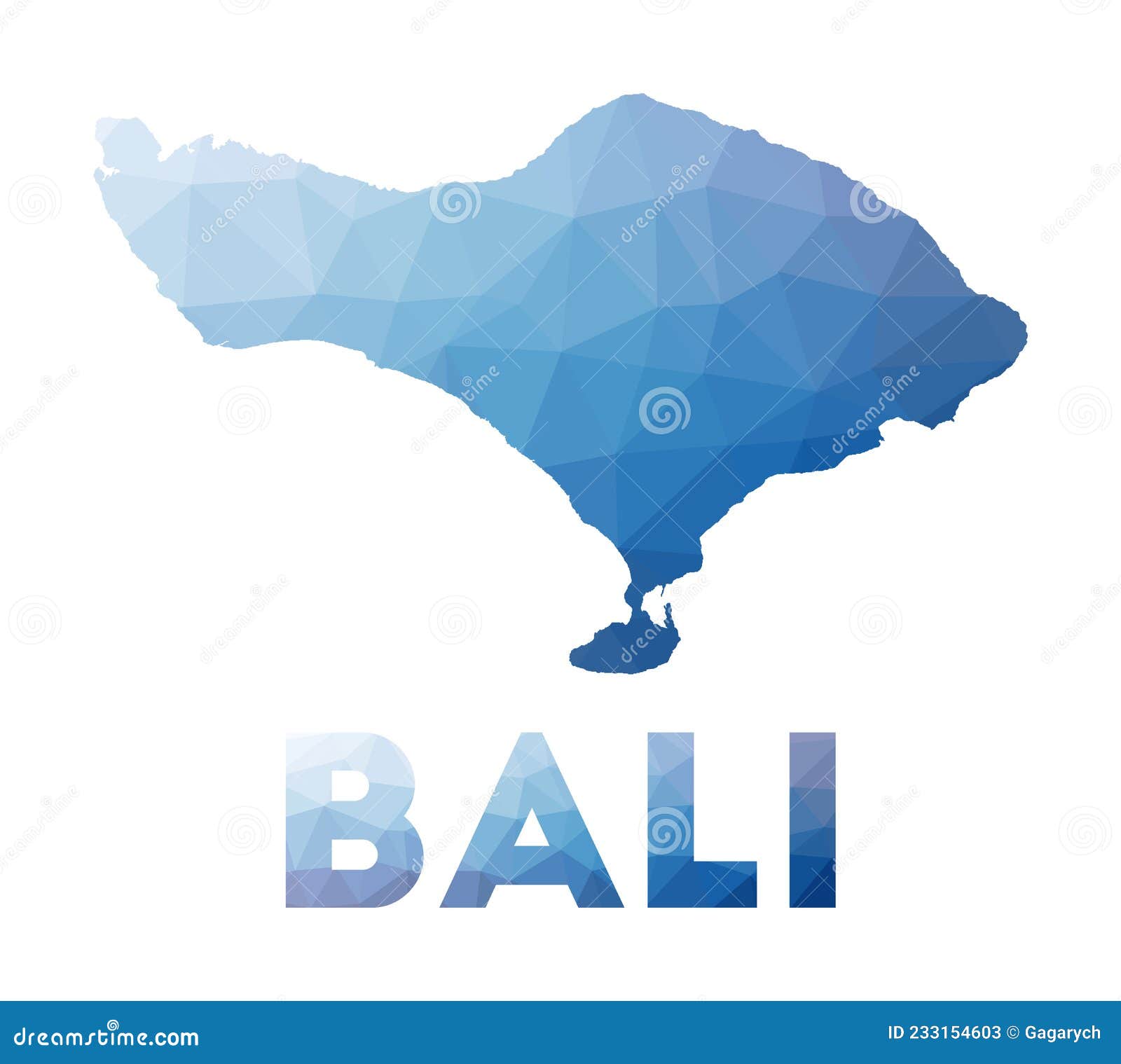 Low poly map of Bali. stock vector. Illustration of digital - 233154603