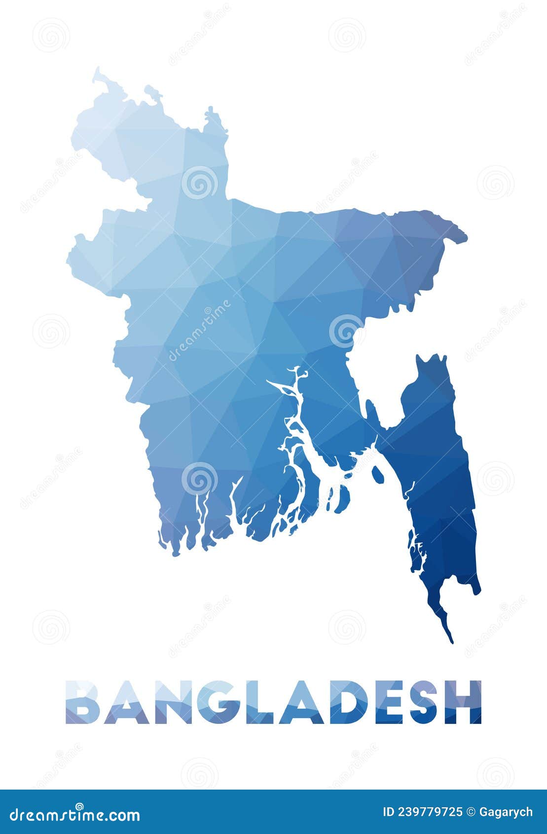 Low Poly Map Of Bangladesh. Cartoon Vector | CartoonDealer.com #239779725