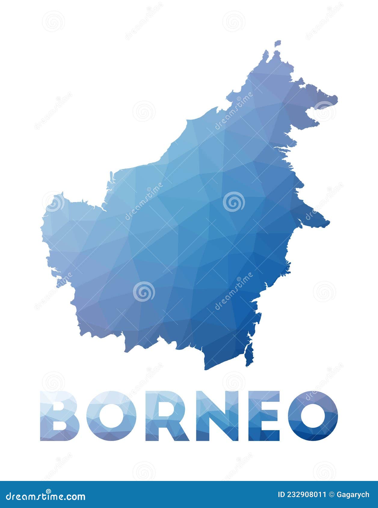 Borneo Map Outline. Vintage Discover The World. Vector Illustration ...